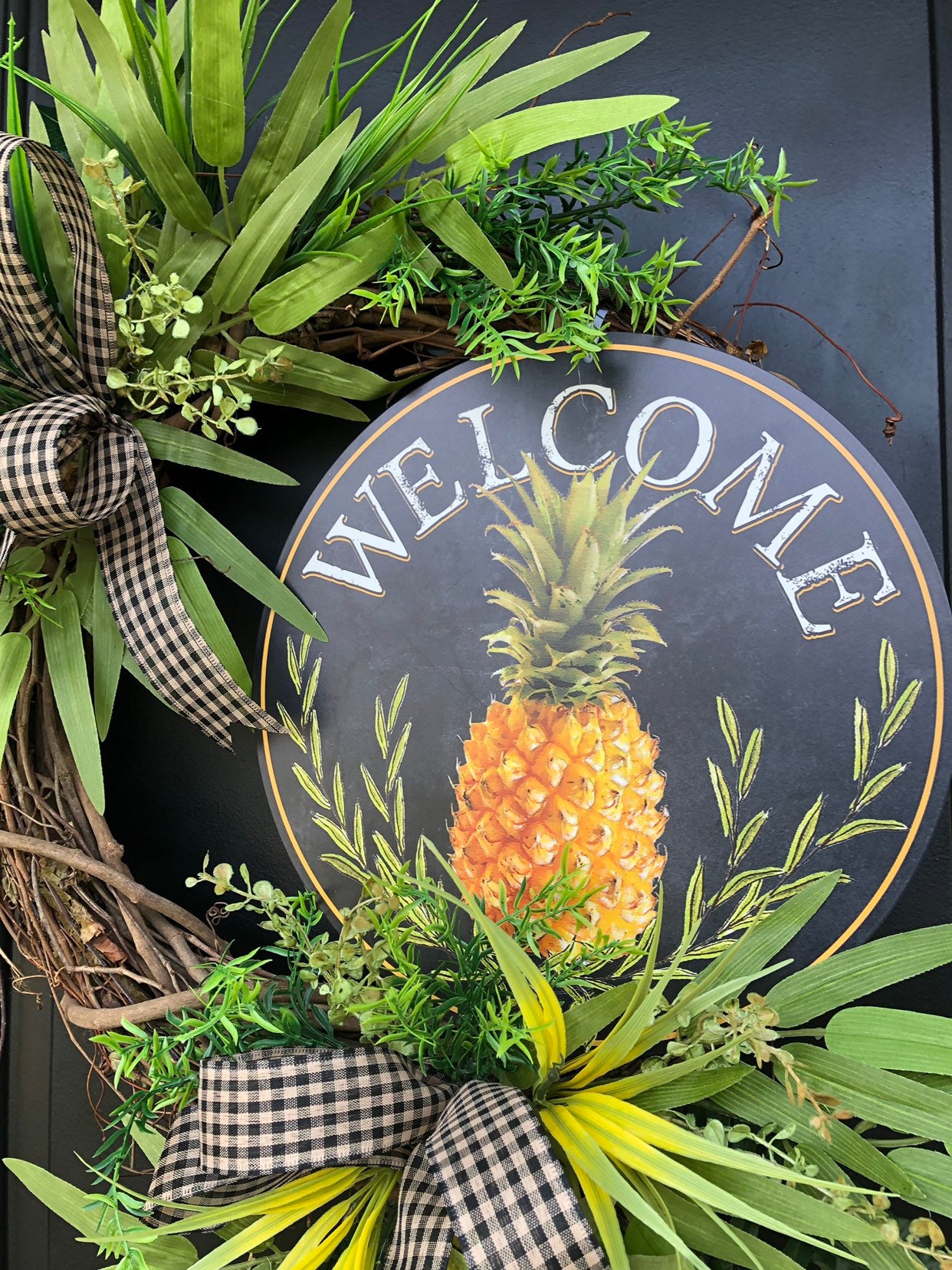 SpringWreath Summer Wreath- Pineapple Wreath -SassyDoors Wreath ...