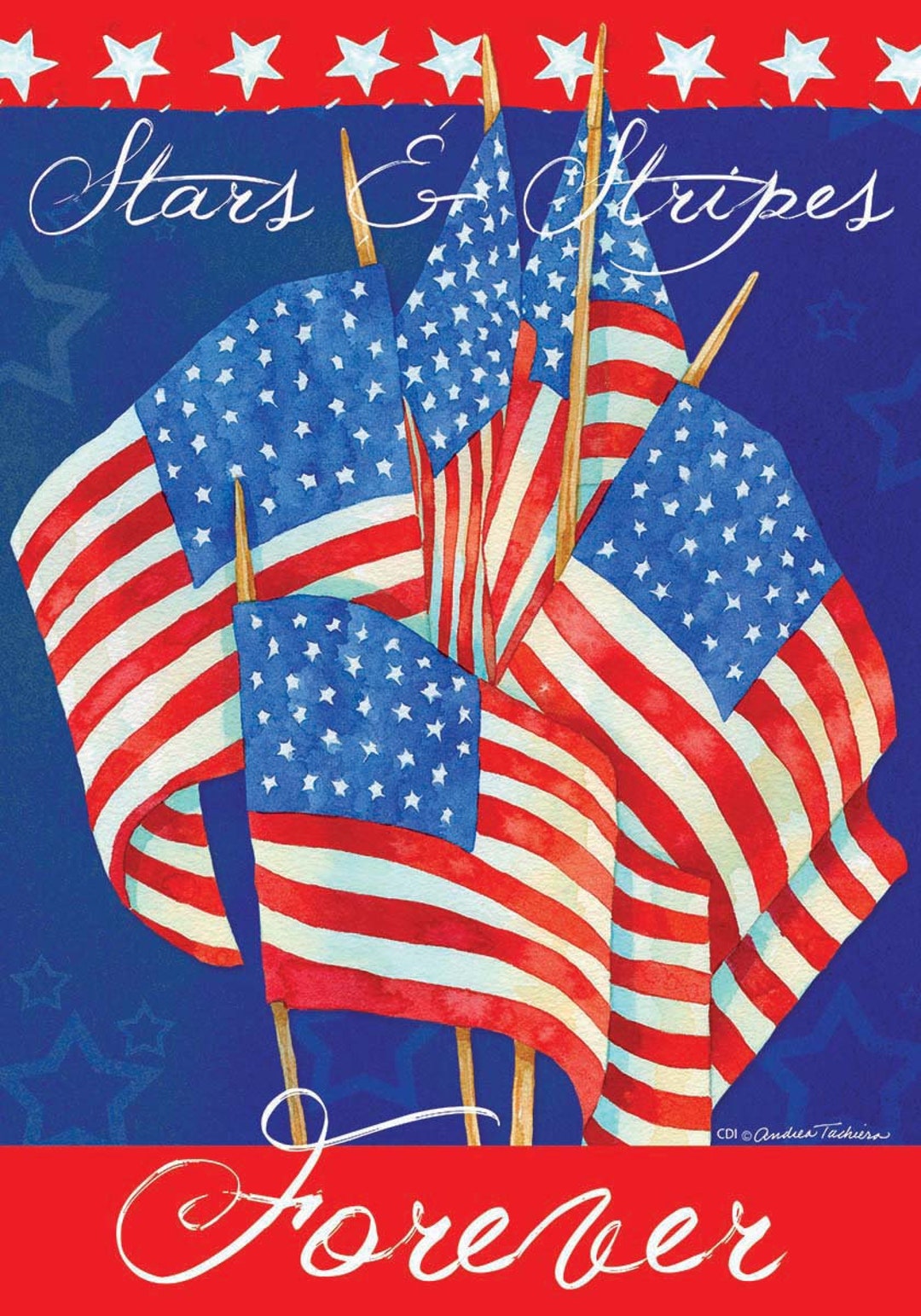 Patriotic House Flag, Double Sided Flag, Summer Flag, House Flag, July ...