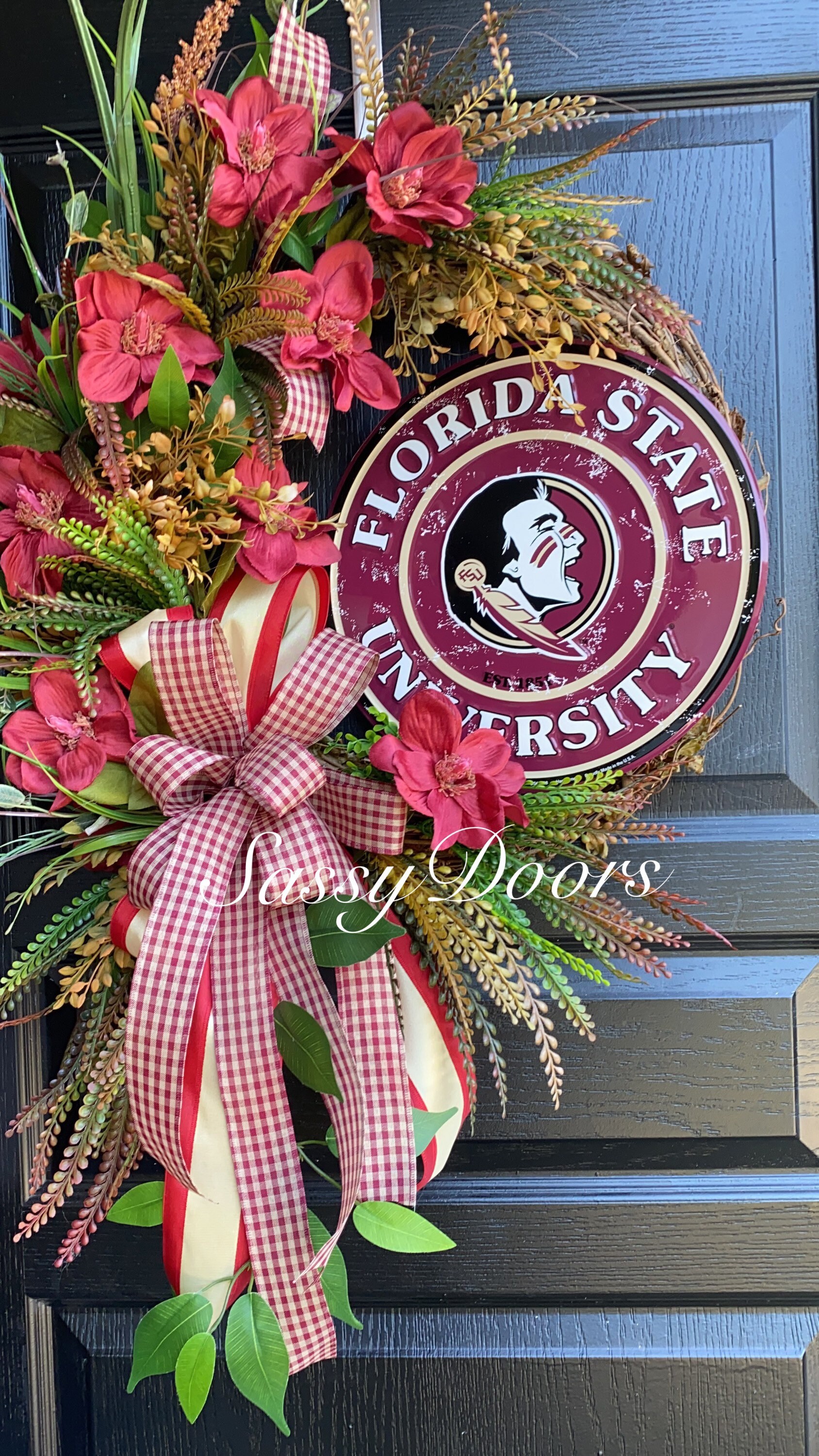 Florida State Door Wreath, Florida State University, Seminoles Wreath ...