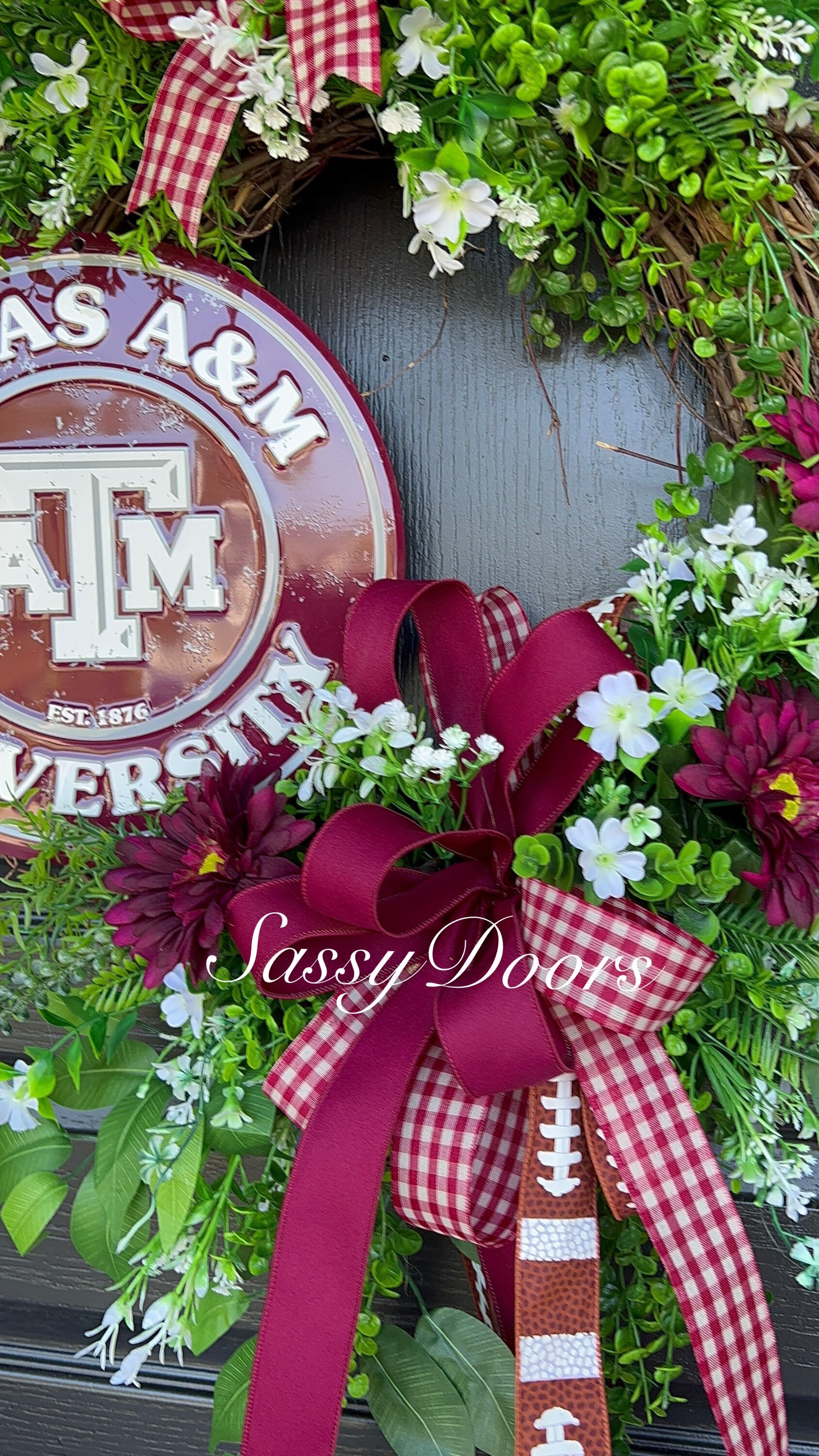 Sports Wreath, College Wreath, Texas Door Wreath, Texas State ...