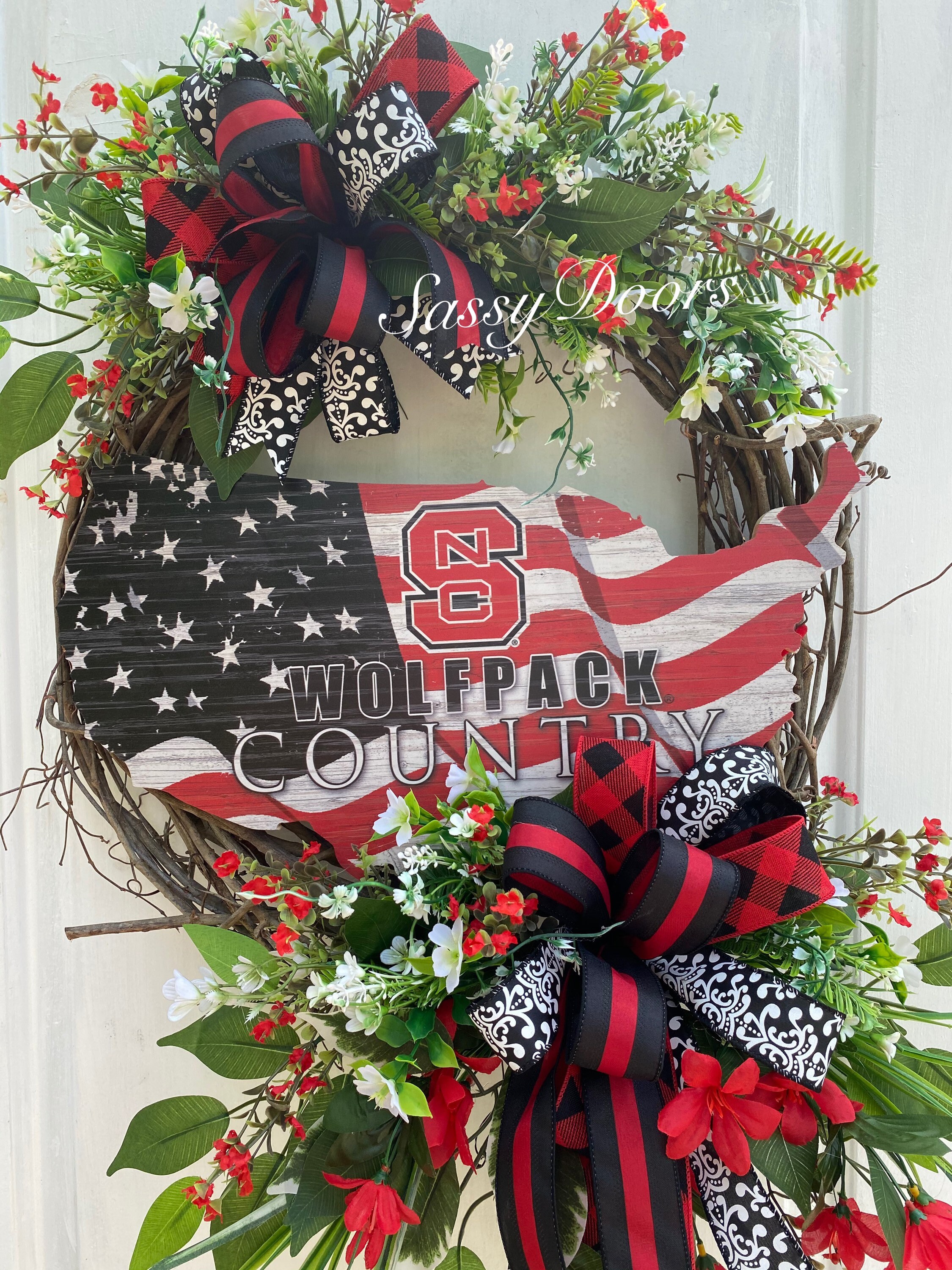 NC State Sports Wreath- Wolfpack College Wreath- NC State -College ...