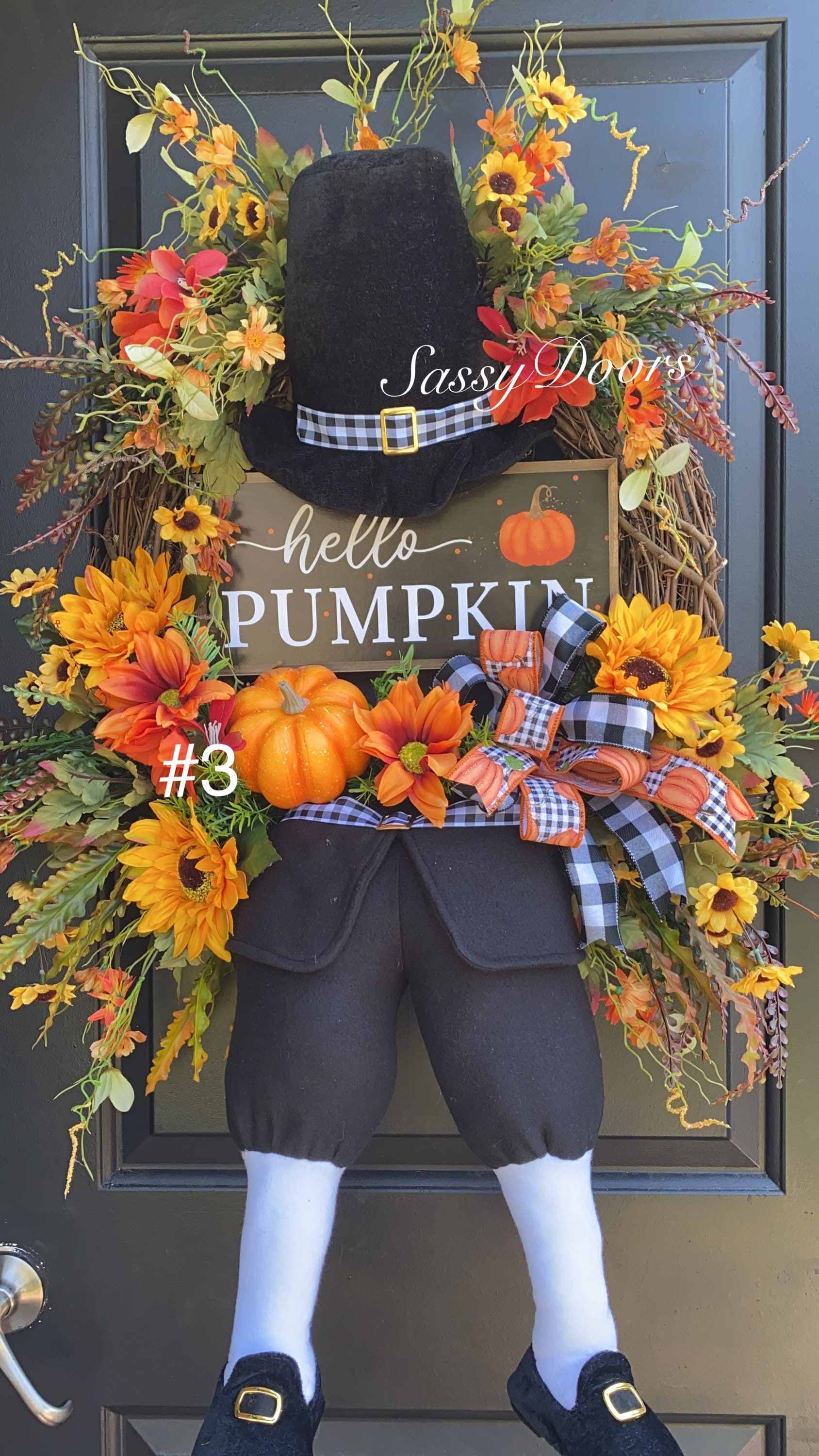 Pilgrim Wreath, Thanksgiving Wreath, Fall Wreaths, Sassy Doors Wreath ...