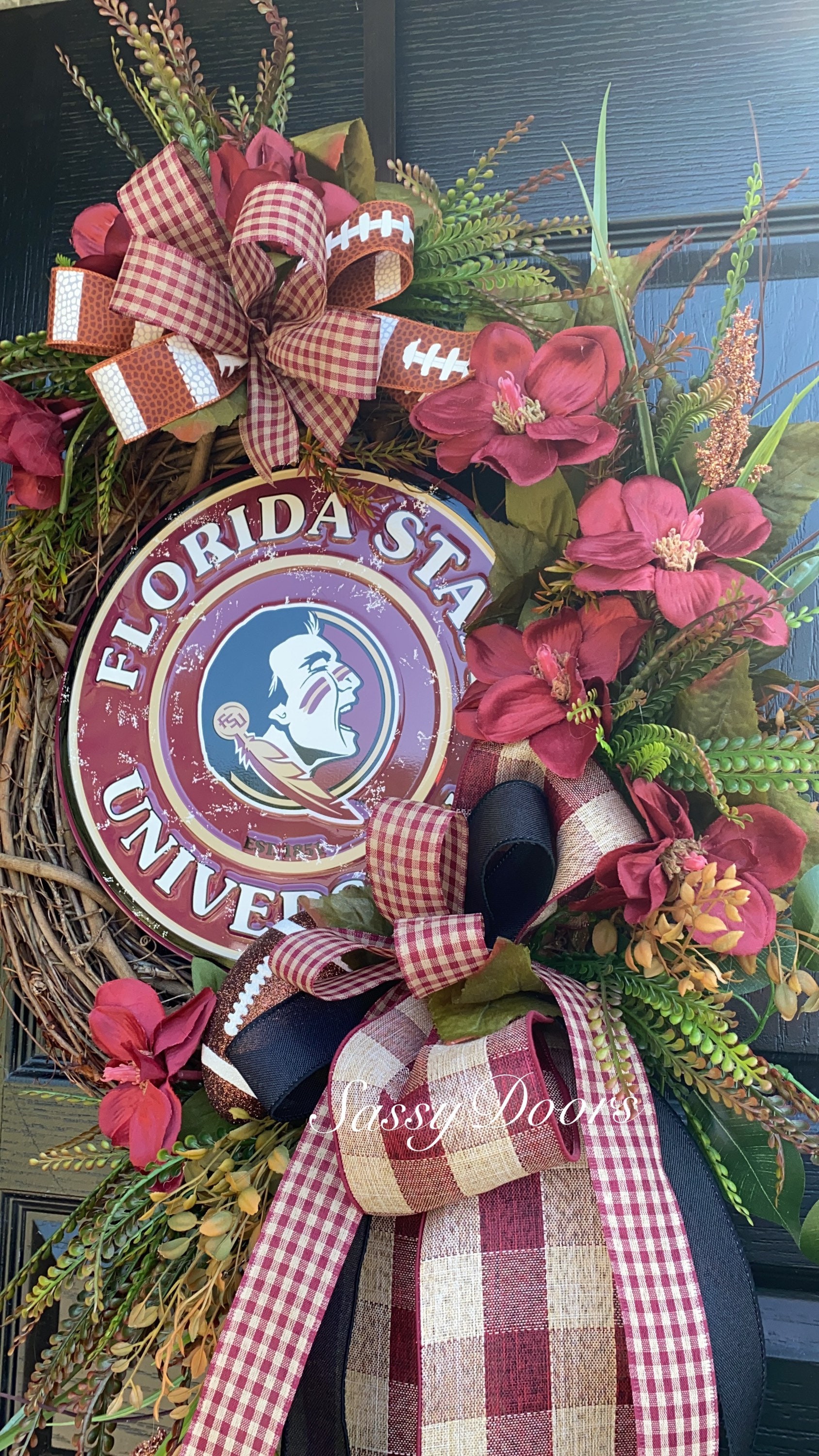 Florida State Door Wreath, Florida State University, Seminoles Wreath ...