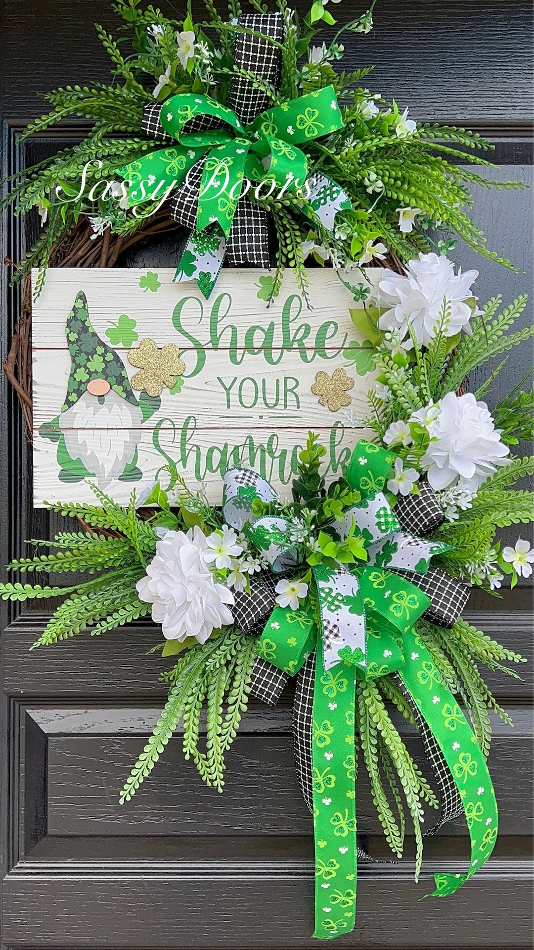 St.patricks Day Wreath Lucky Irish Wreath Clover Wreaths - Etsy