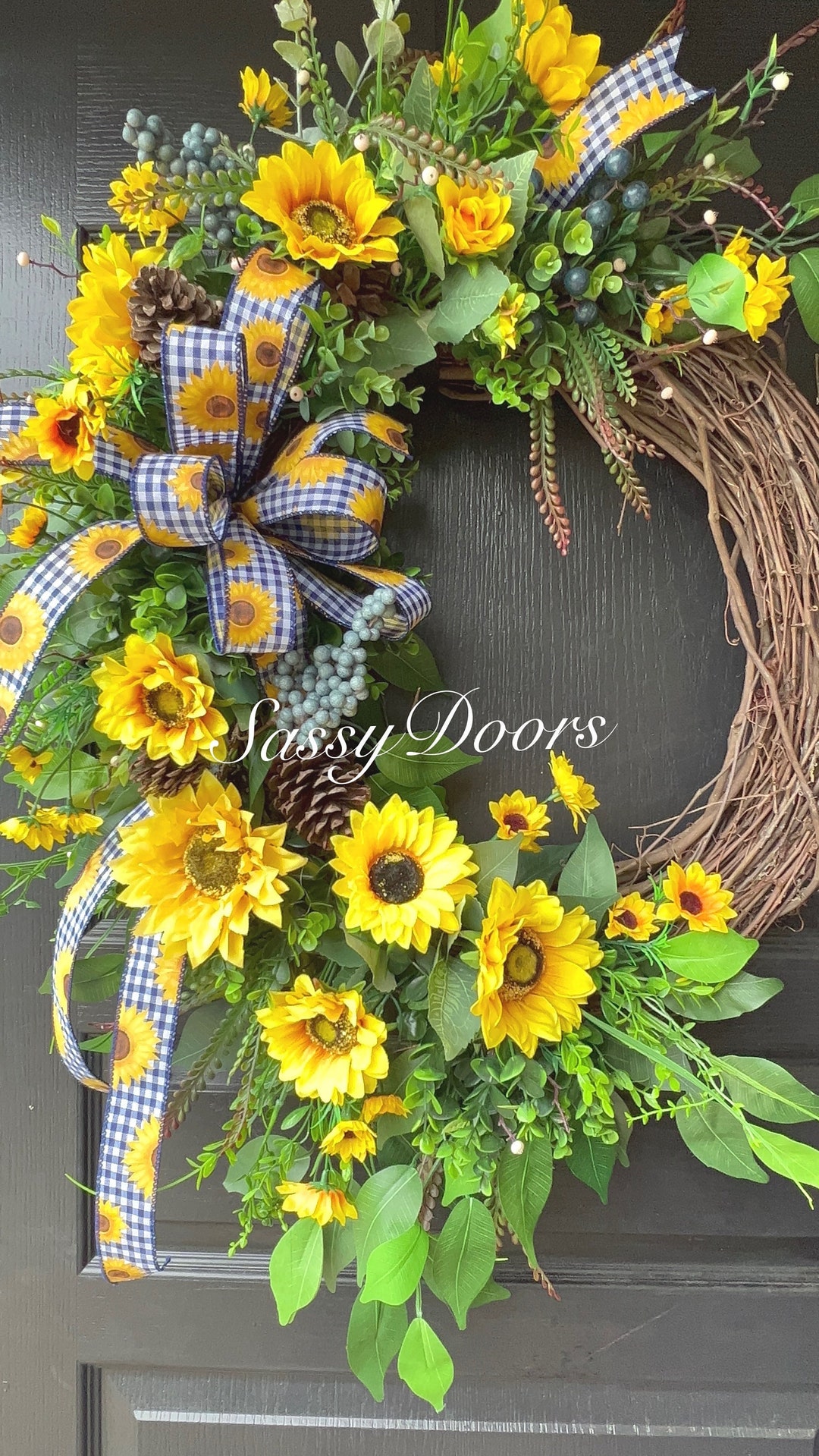 Sunflower Wreaths Wreath With Sunflowers Wreath for Front - Etsy