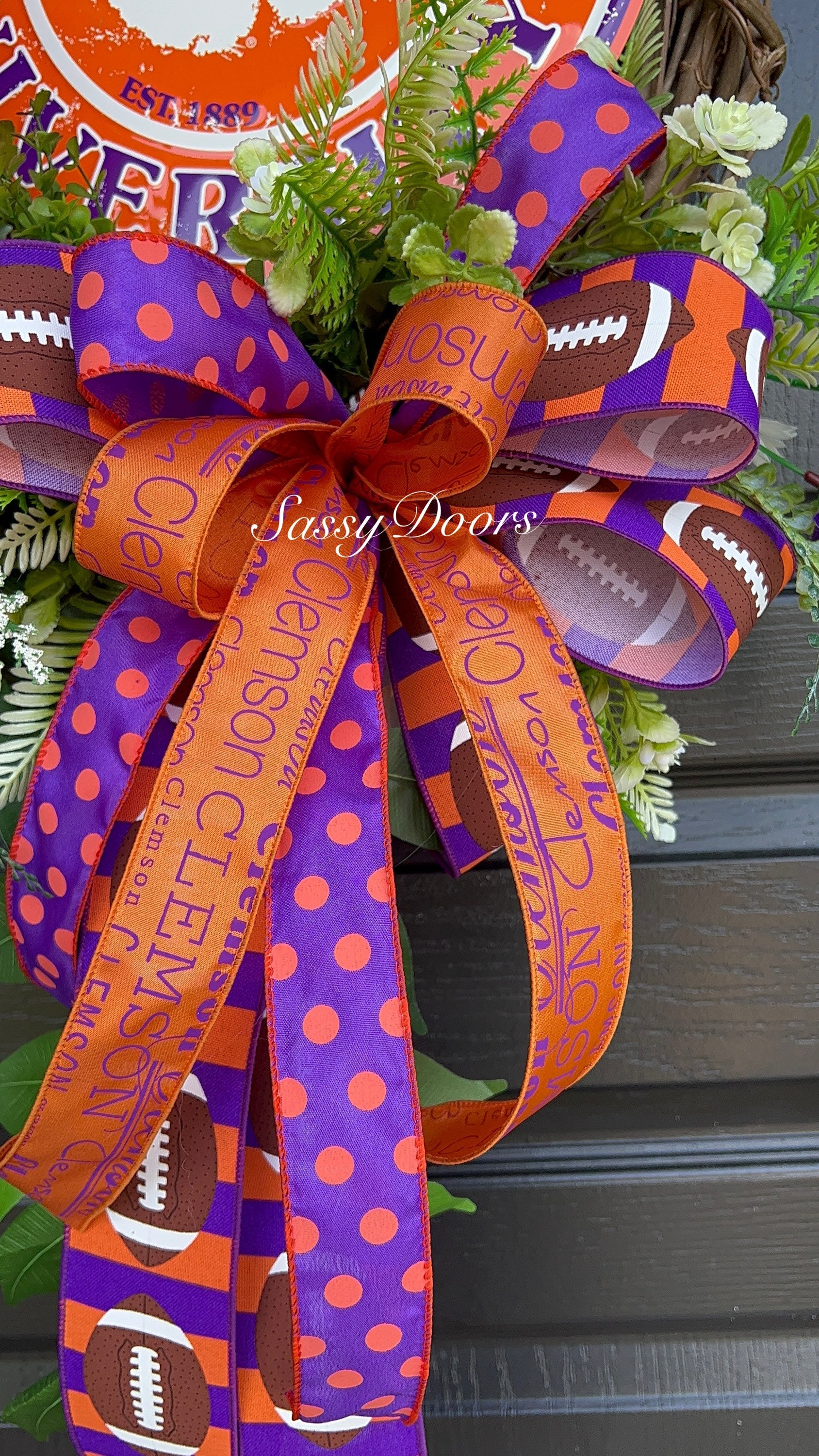 Clemson Wreath, Clemson University, Clemson Football, Clemson College ...