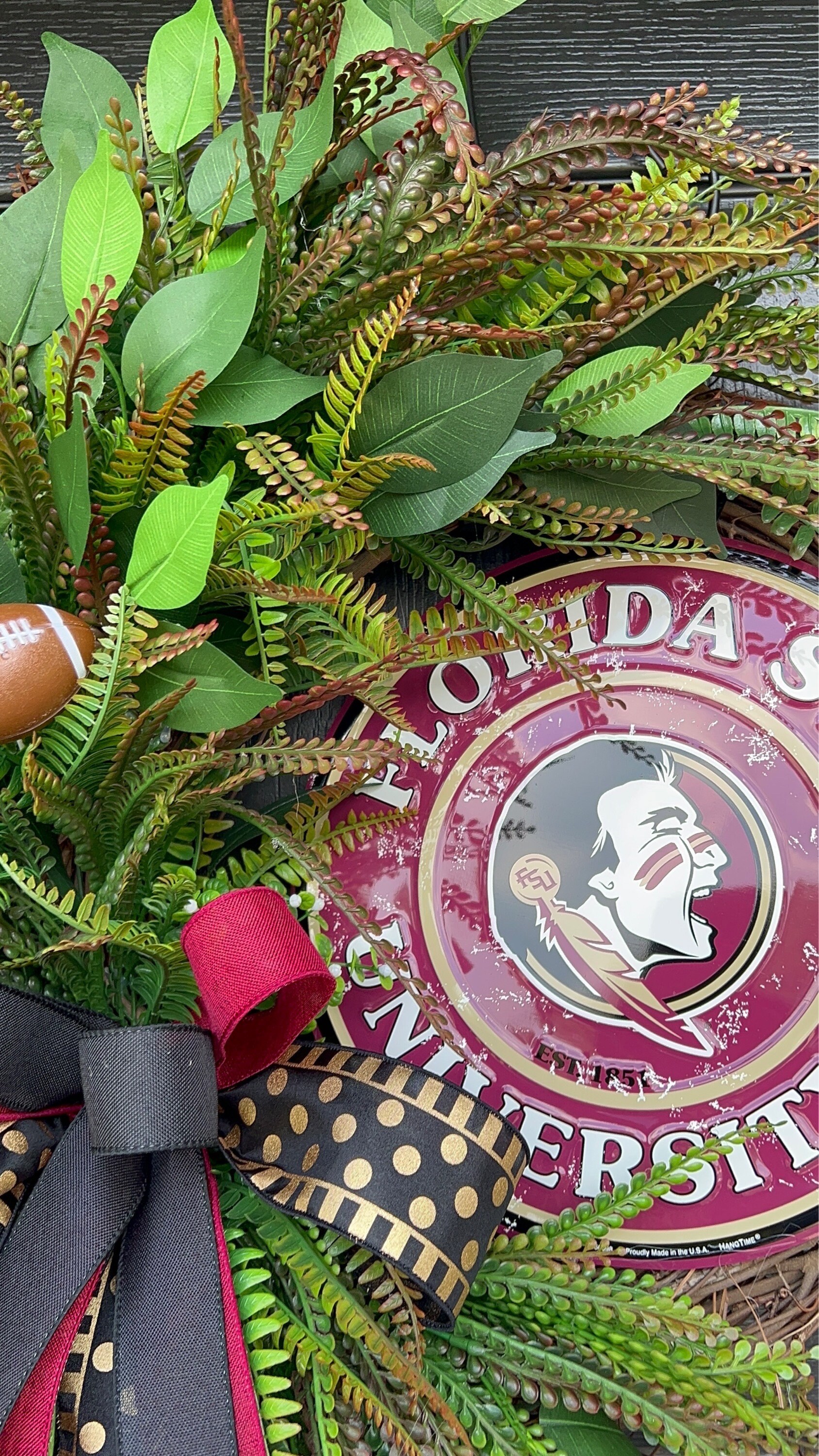 Florida State Door Wreath, Florida State University, Seminoles Wreath ...