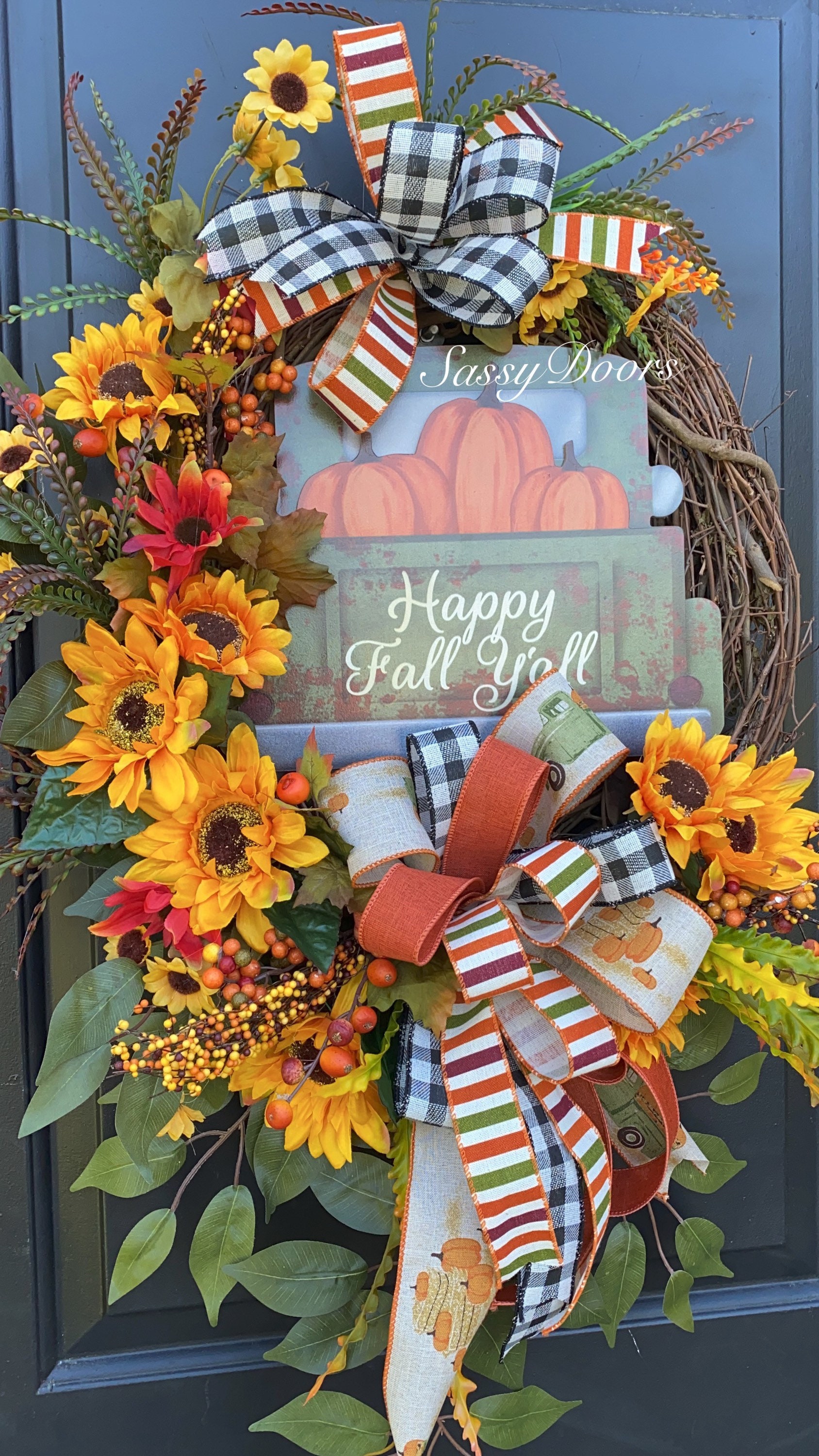 Wreaths & Door Hangers Wreaths Home & Living Fall wreath Happy Fall ...