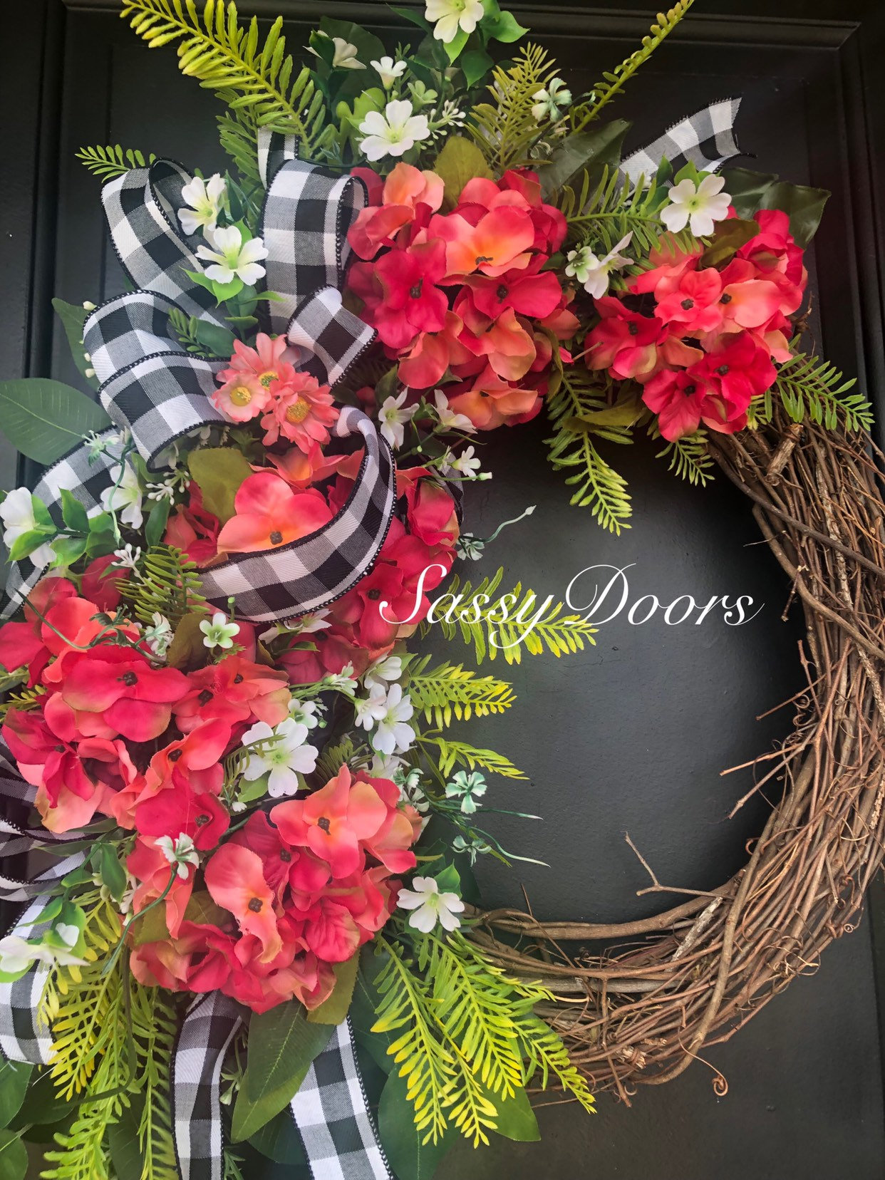 Summer Monogram Wreath, Front Door Wreath, Monogram Wreath, Grapevine ...