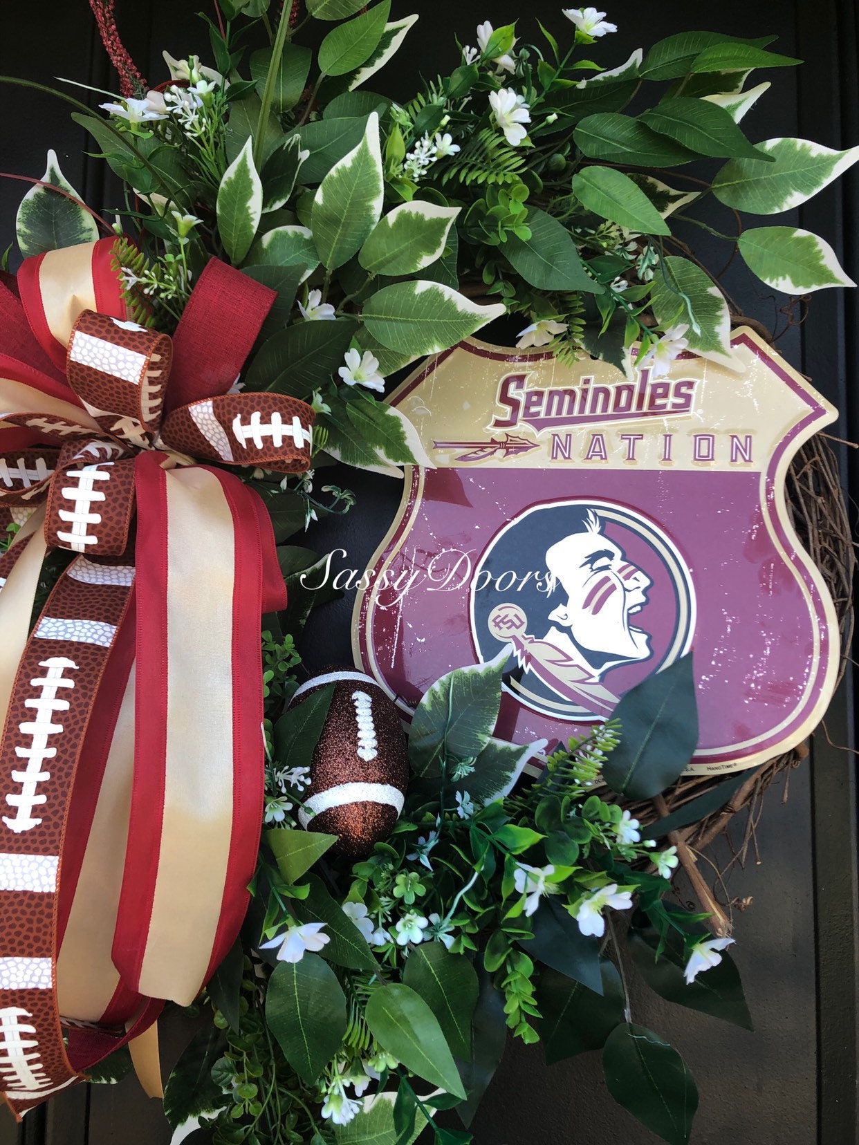 Florida State Door Wreath, Florida State University, Seminoles Wreath ...