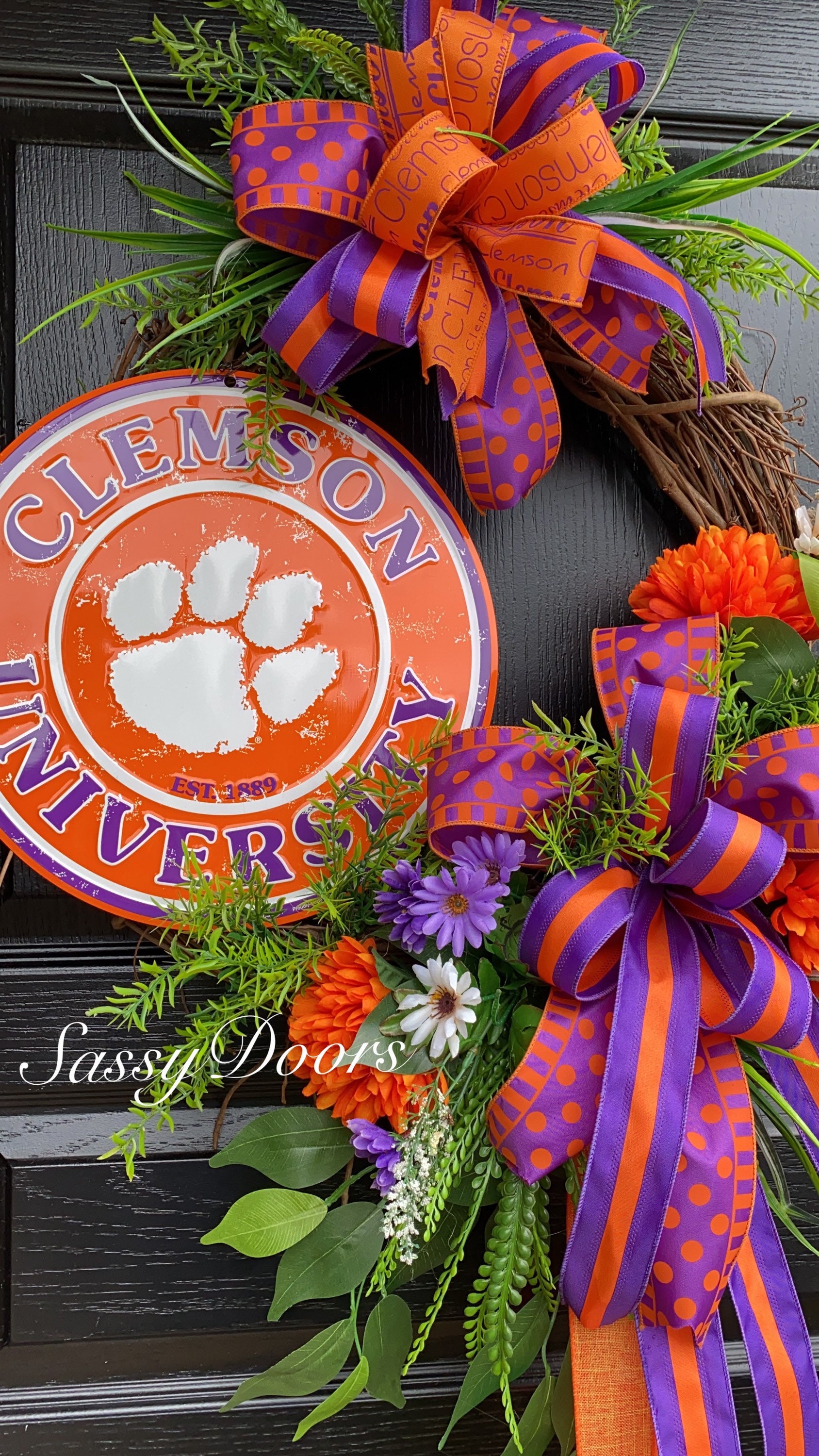 Clemson Wreath, Clemson University, Clemson Football, Football Truck ...