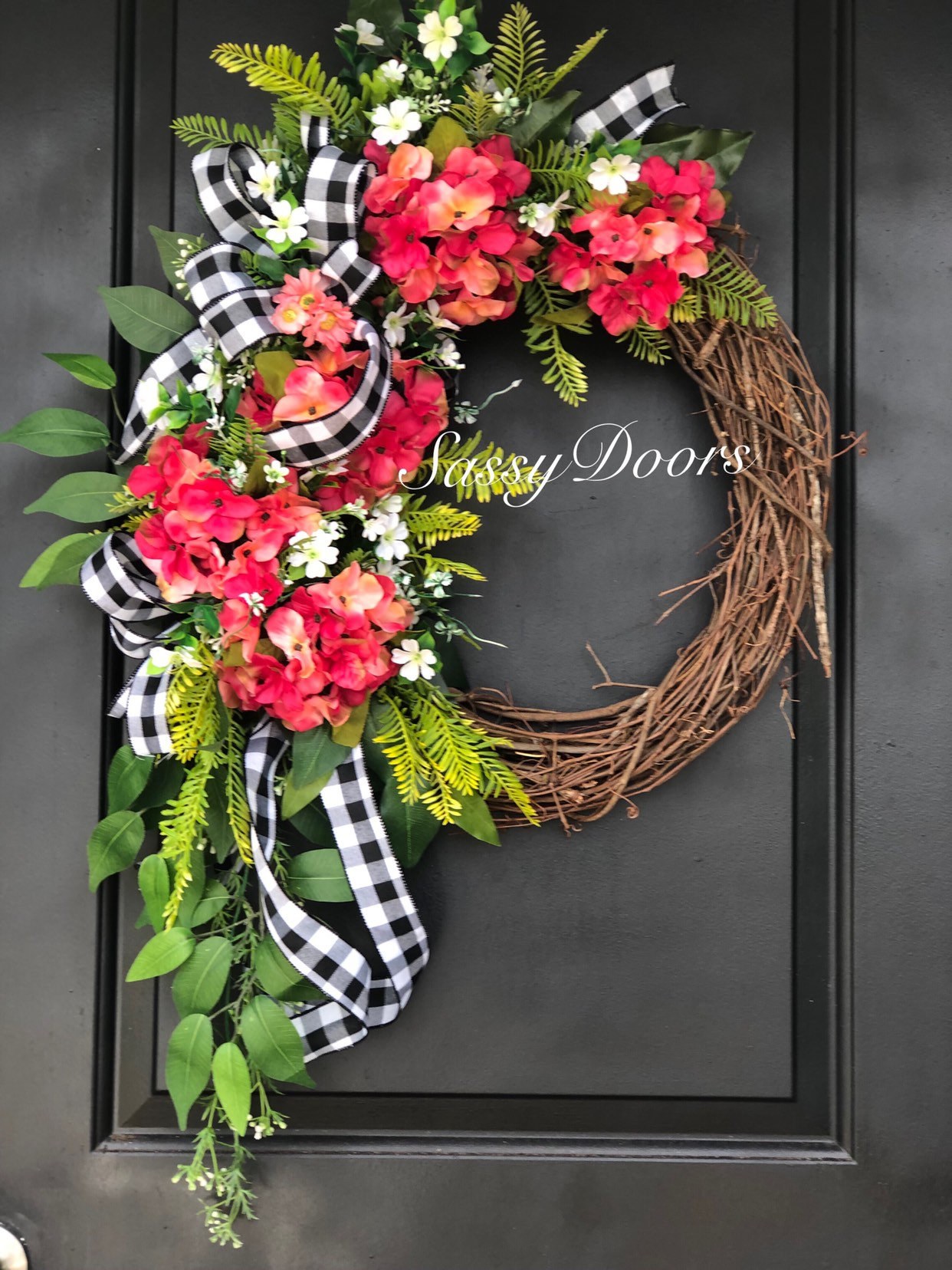 Summer Monogram Wreath, Front Door Wreath, Monogram Wreath, Grapevine ...