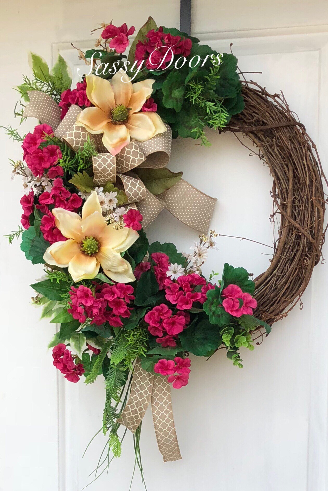 Monogram Wreath- Everyday Wreath-Grapevine Wreath-Wreath For Front Door ...