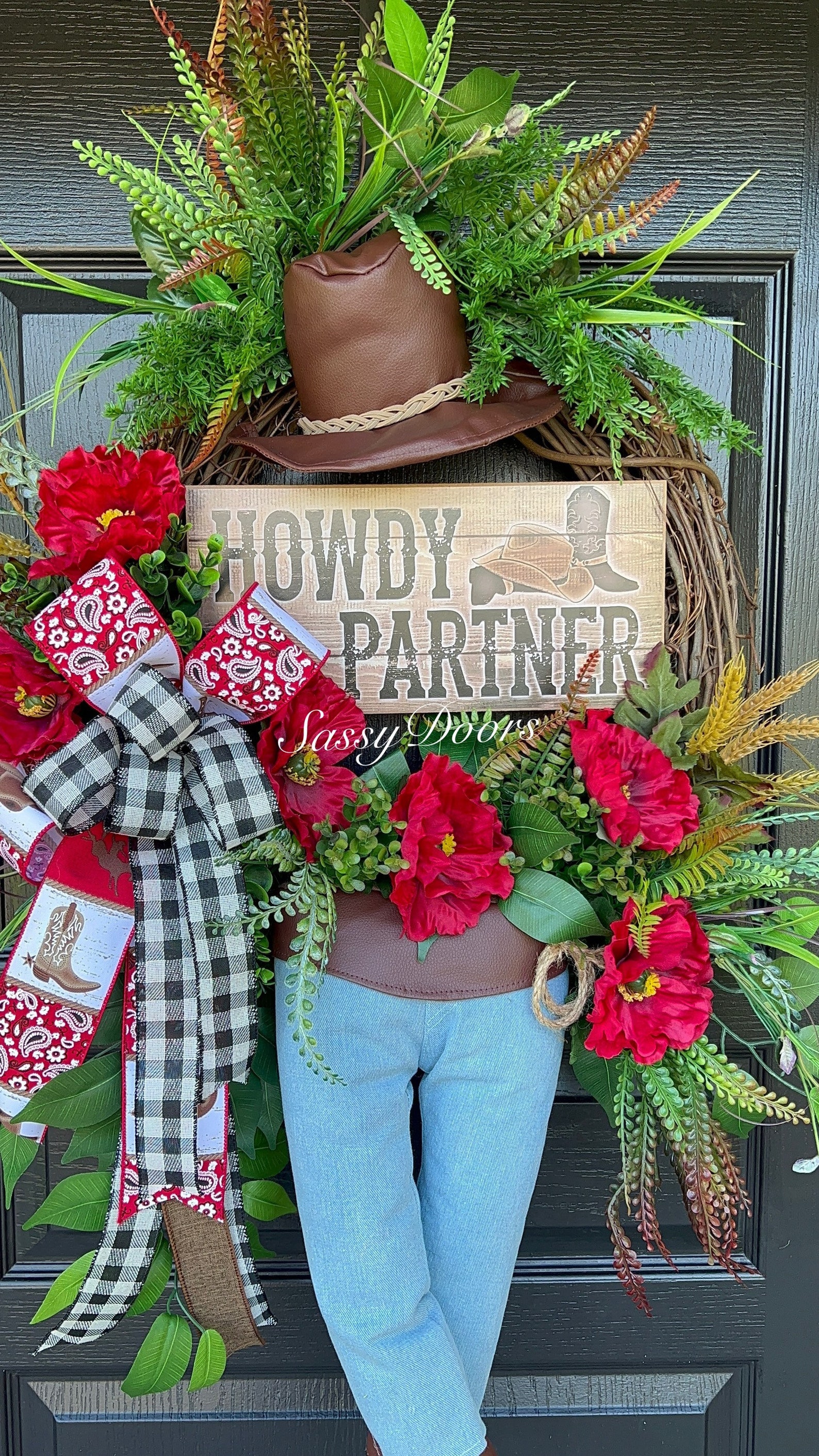 Cowboy Wreath Western Wreath Farmhouse Wreath Ranch - Etsy