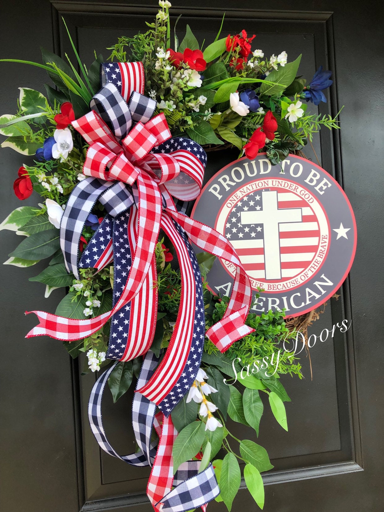 Patriotic Wreath, Military Wreath , Memorial Day Wreath, July 4th ...