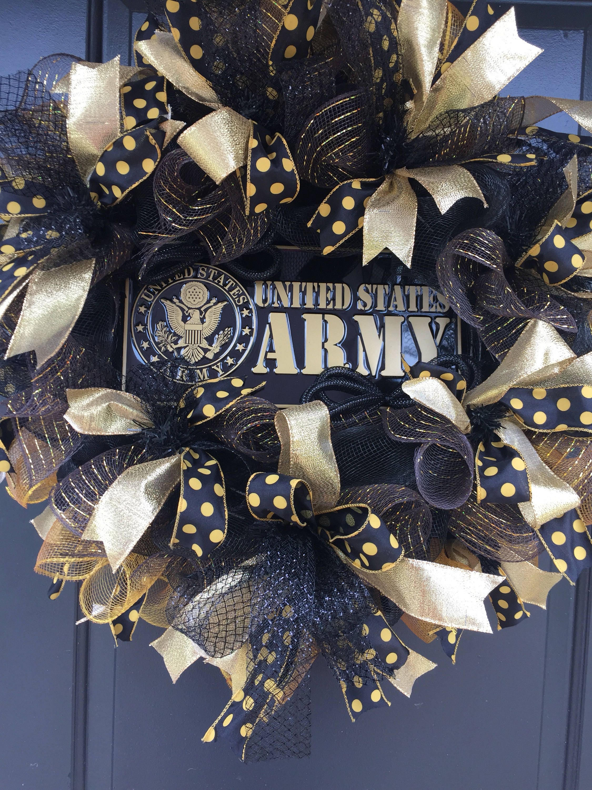 ArmyWreath, Deco Mesh Wreath, Military Wreath, USA, American, Us Army ...
