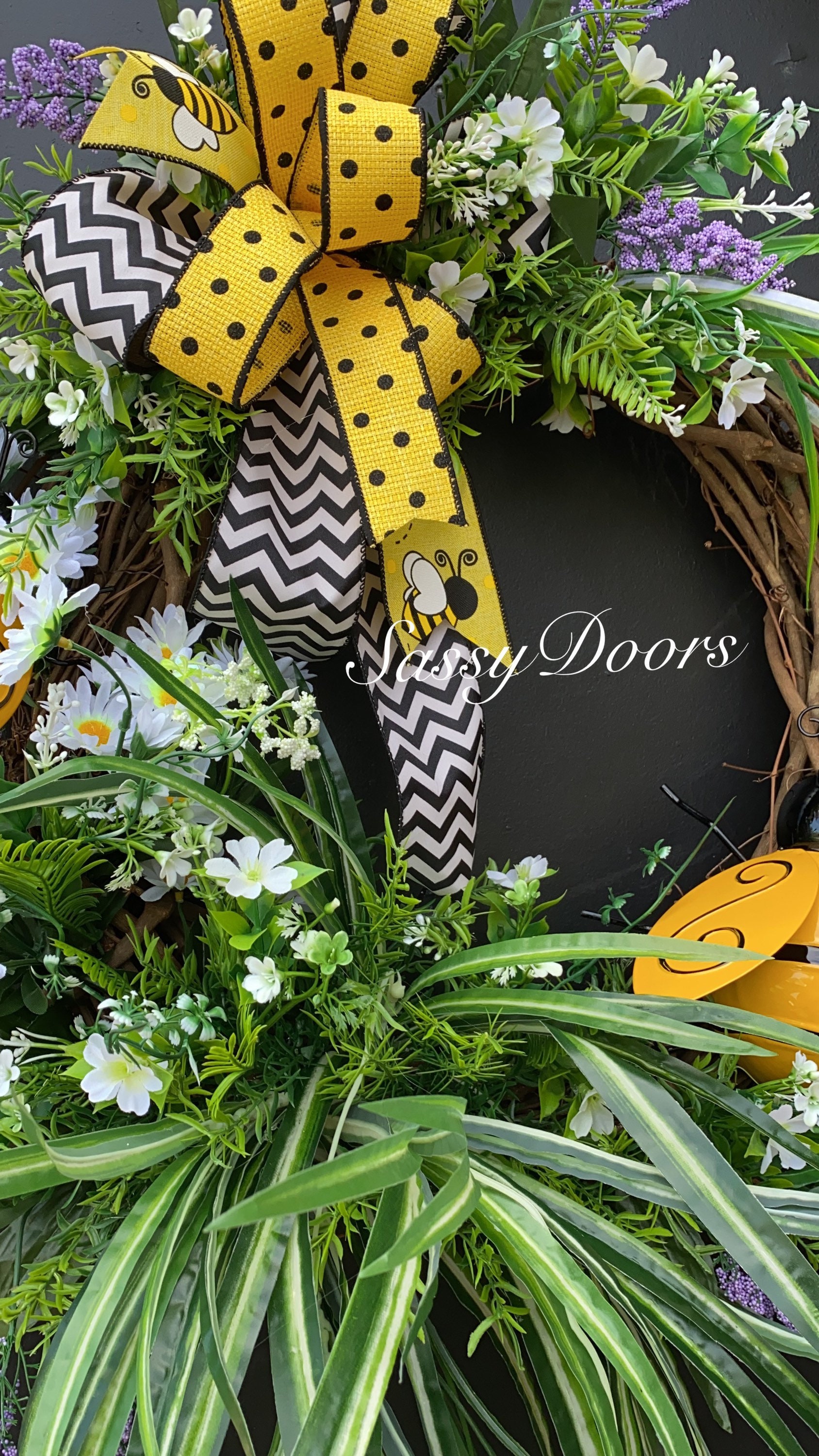 Bumble Bee Wreath, Summer Grapevine Wreath, Summer Wreath for Front ...