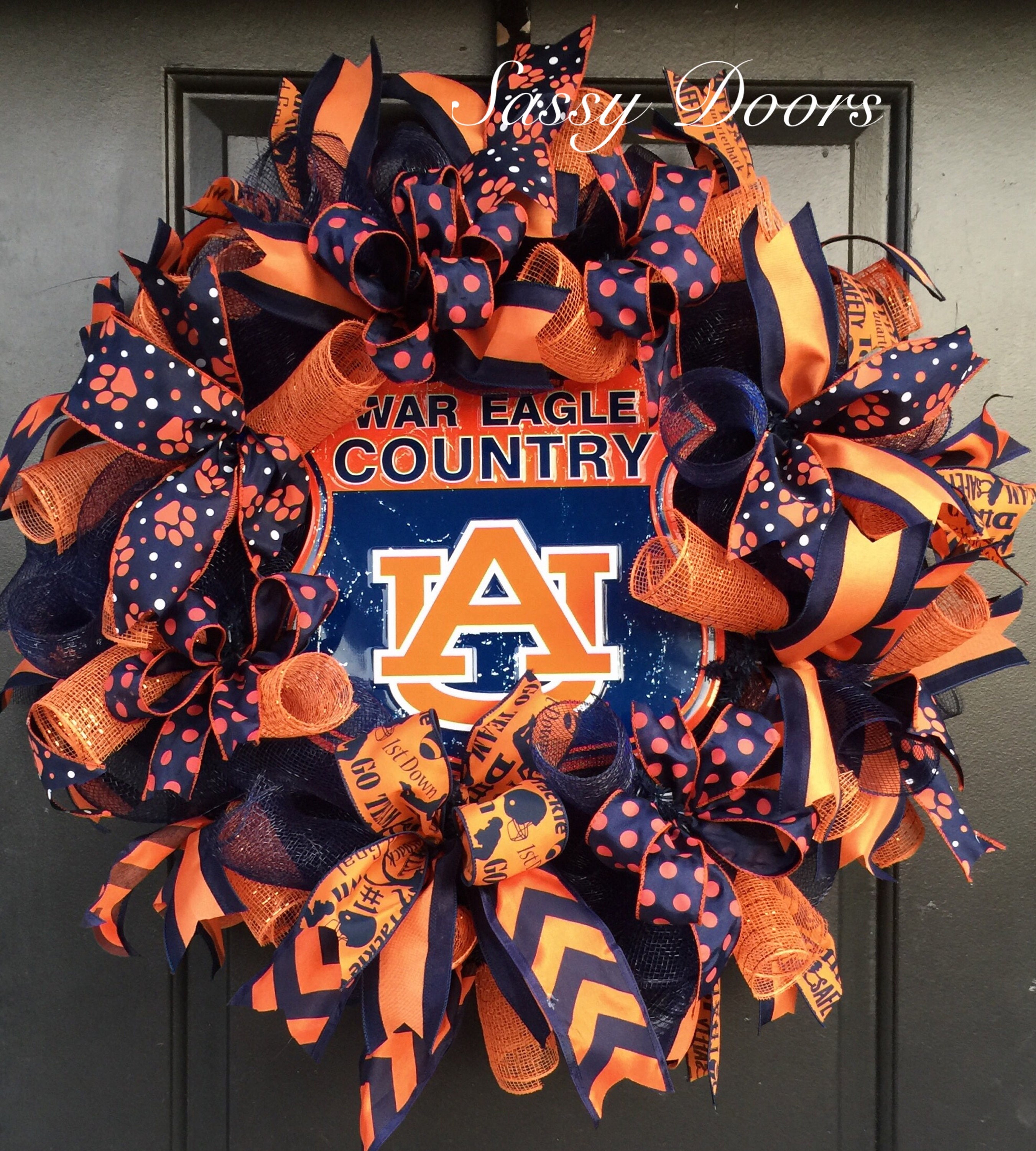 Free Shipping Auburn University, Auburn Tigers, UA Wreath, College ...
