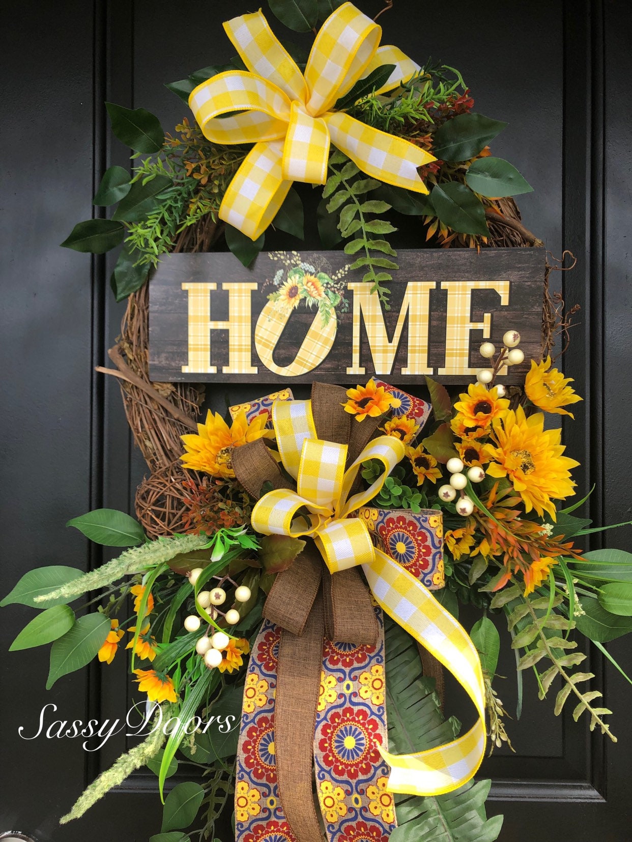 Sunflower Wreaths, Welcome Wreath, Wreath With Sunflowers, Sunflower ...