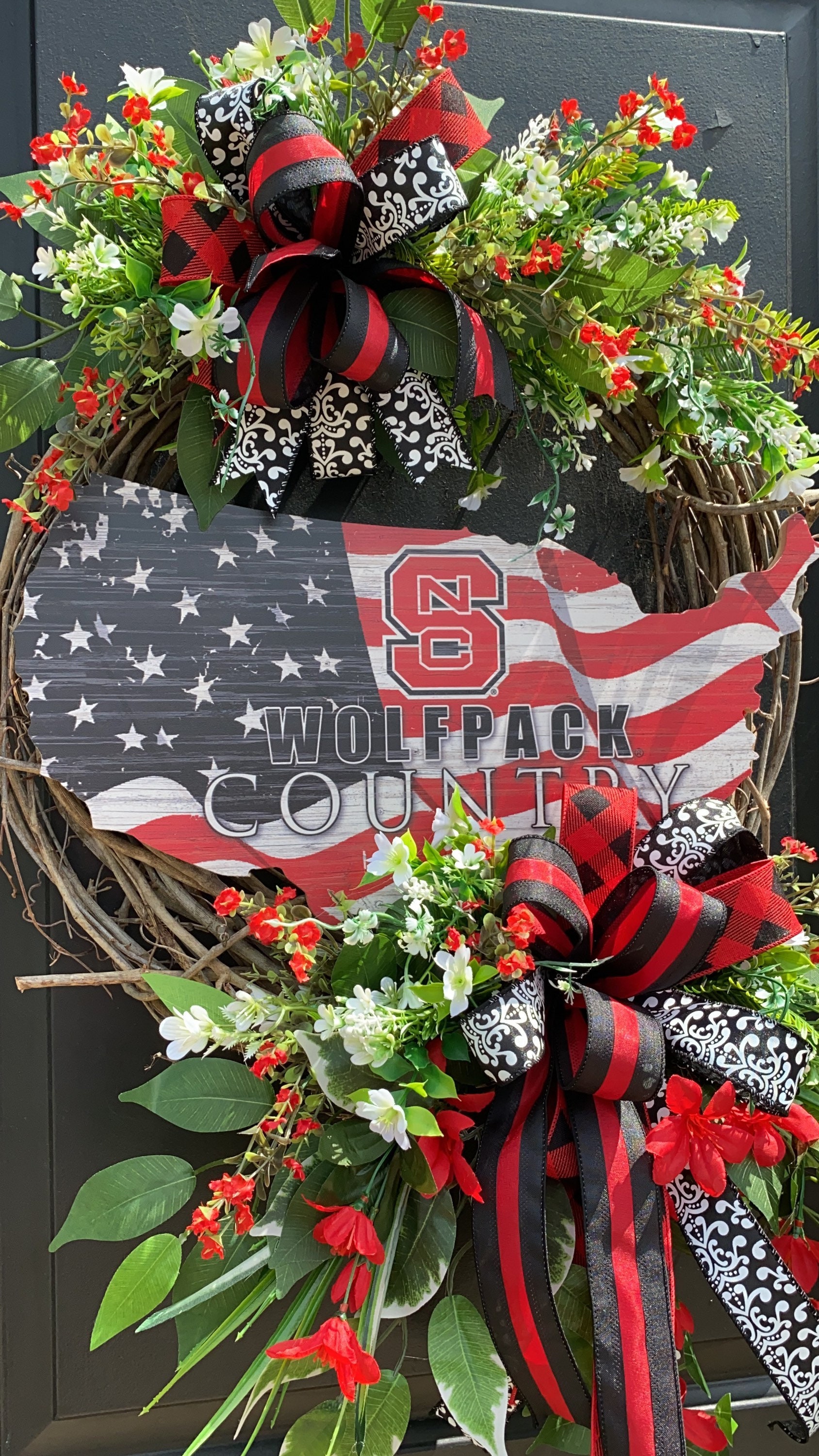 NC State Sports Wreath- Wolfpack College Wreath- NC State -College ...