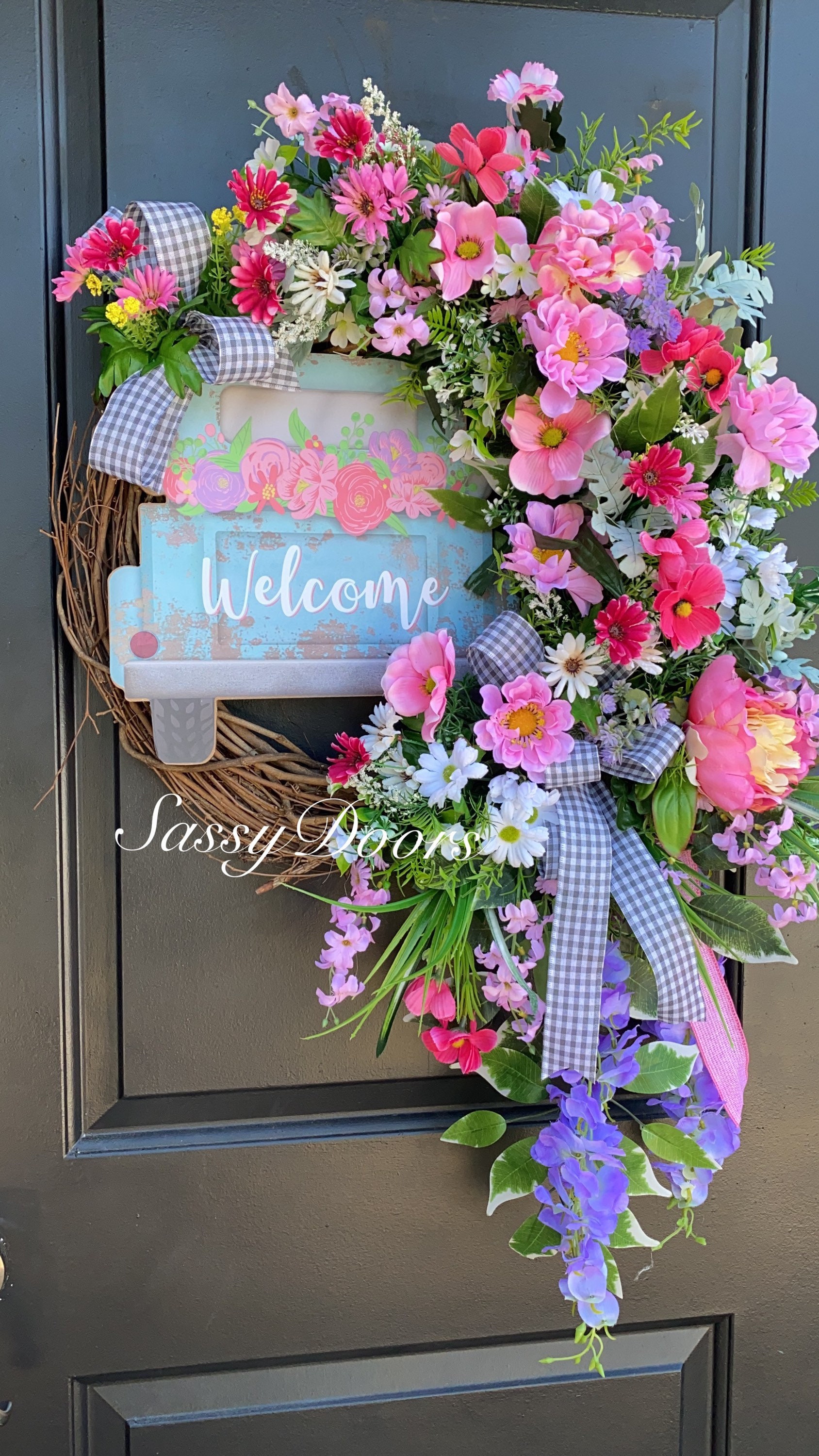 Spring And Summer Door Wreath, Daisy Wreath, Mother’s Day Wreath, Sassy ... Spring And Summer Door Wreath, Daisy Wreath, Mother’s Day Wreath, Sassy ...