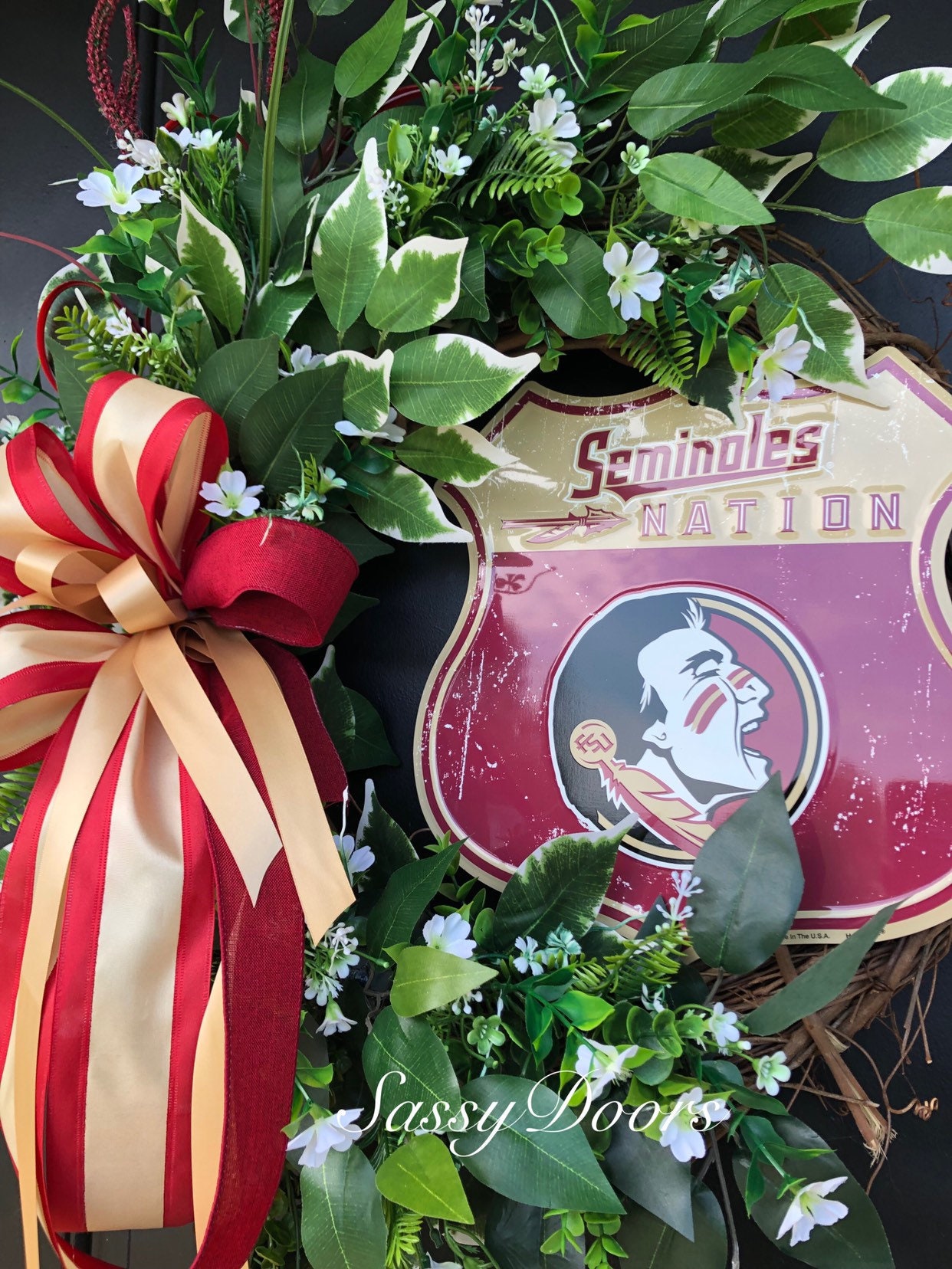 Florida State Door Wreath, Florida State University, Seminoles Wreath ...