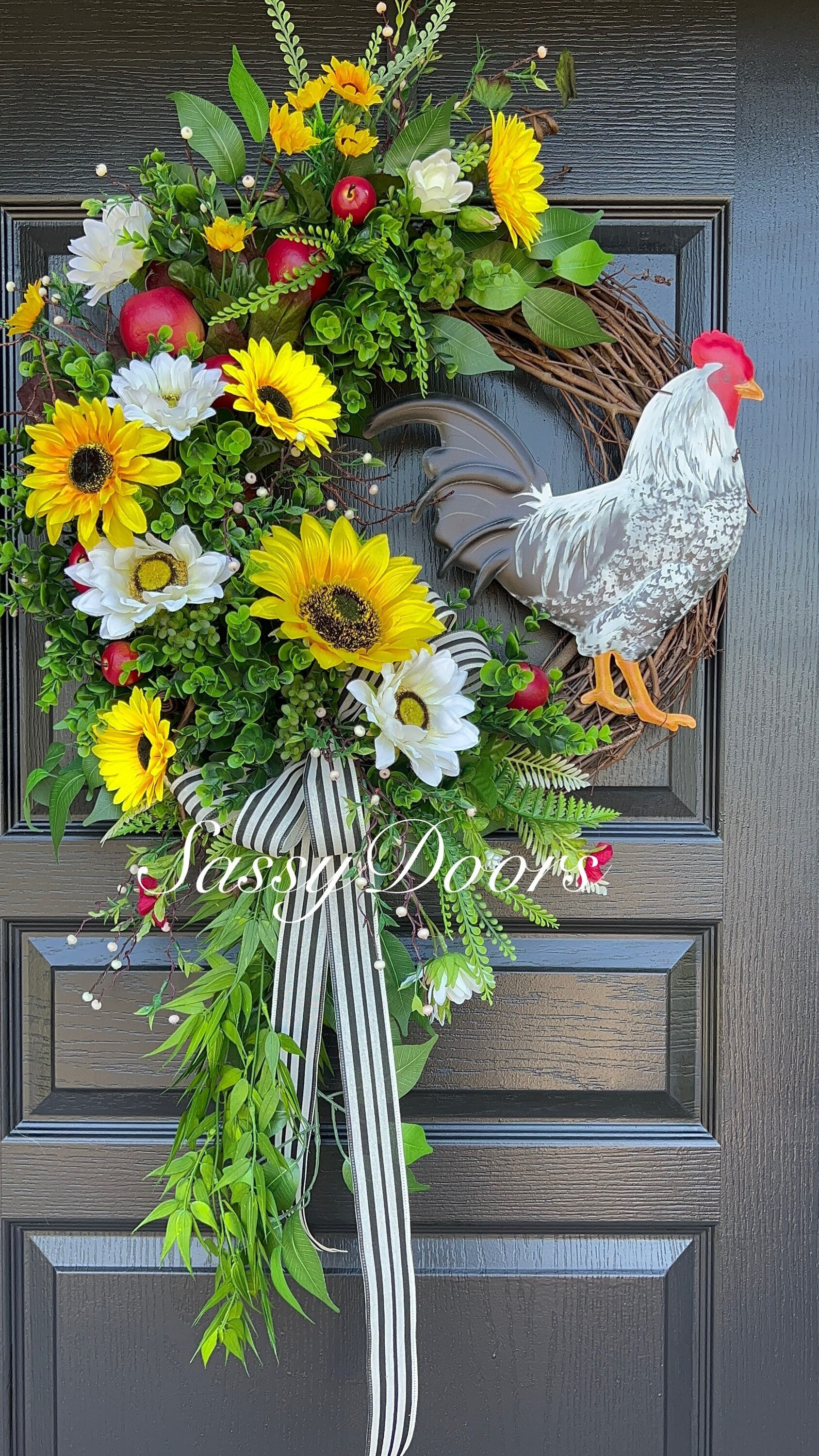 Farmhouse Apple Wreath- Farmhouse Wreath For Front Door- Wreath With ...