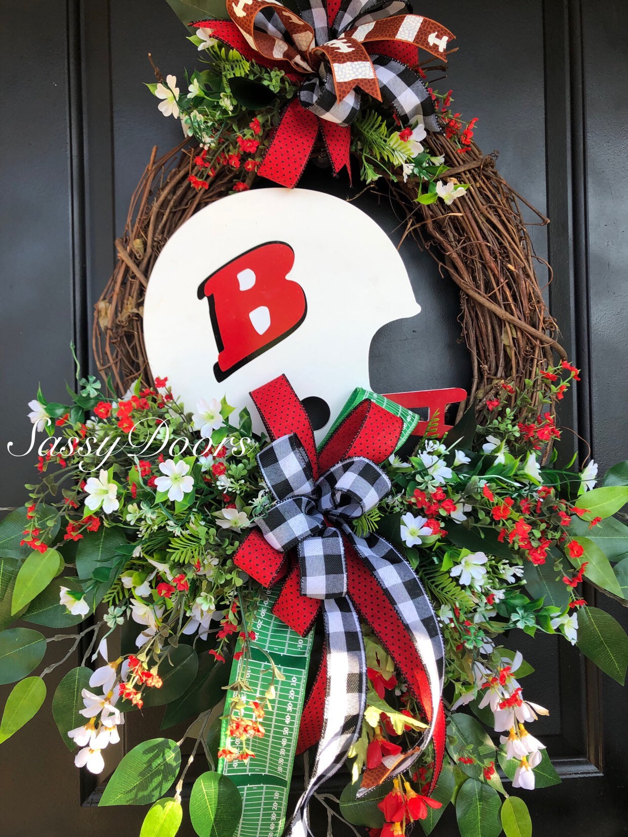 Sports Wreath , College Wreath, University Wreath- Grapevine Wreath ...
