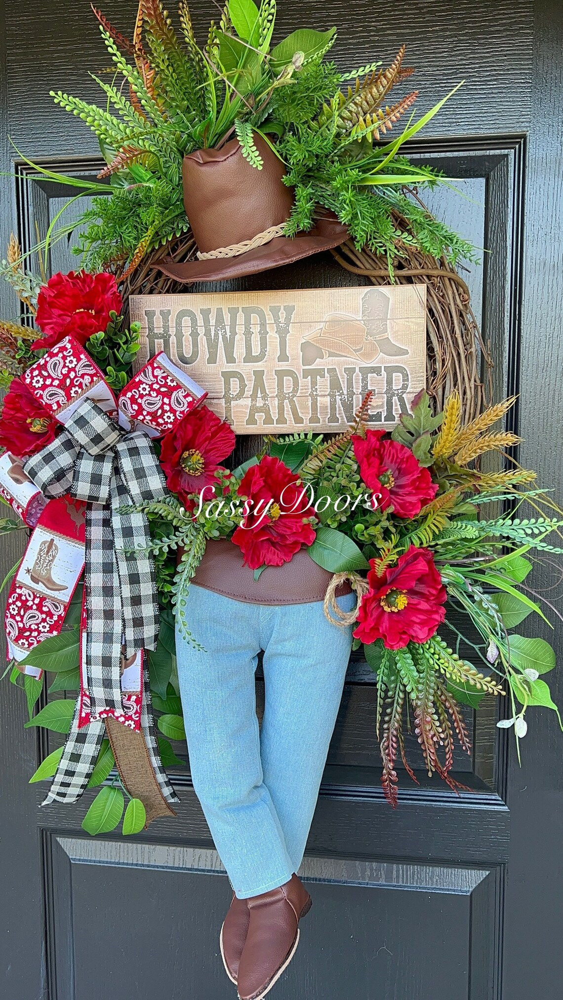 Cowboy Wreath Western Wreath Farmhouse Wreath Ranch - Etsy