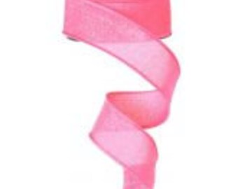 Pink Wired Ribbon - Etsy