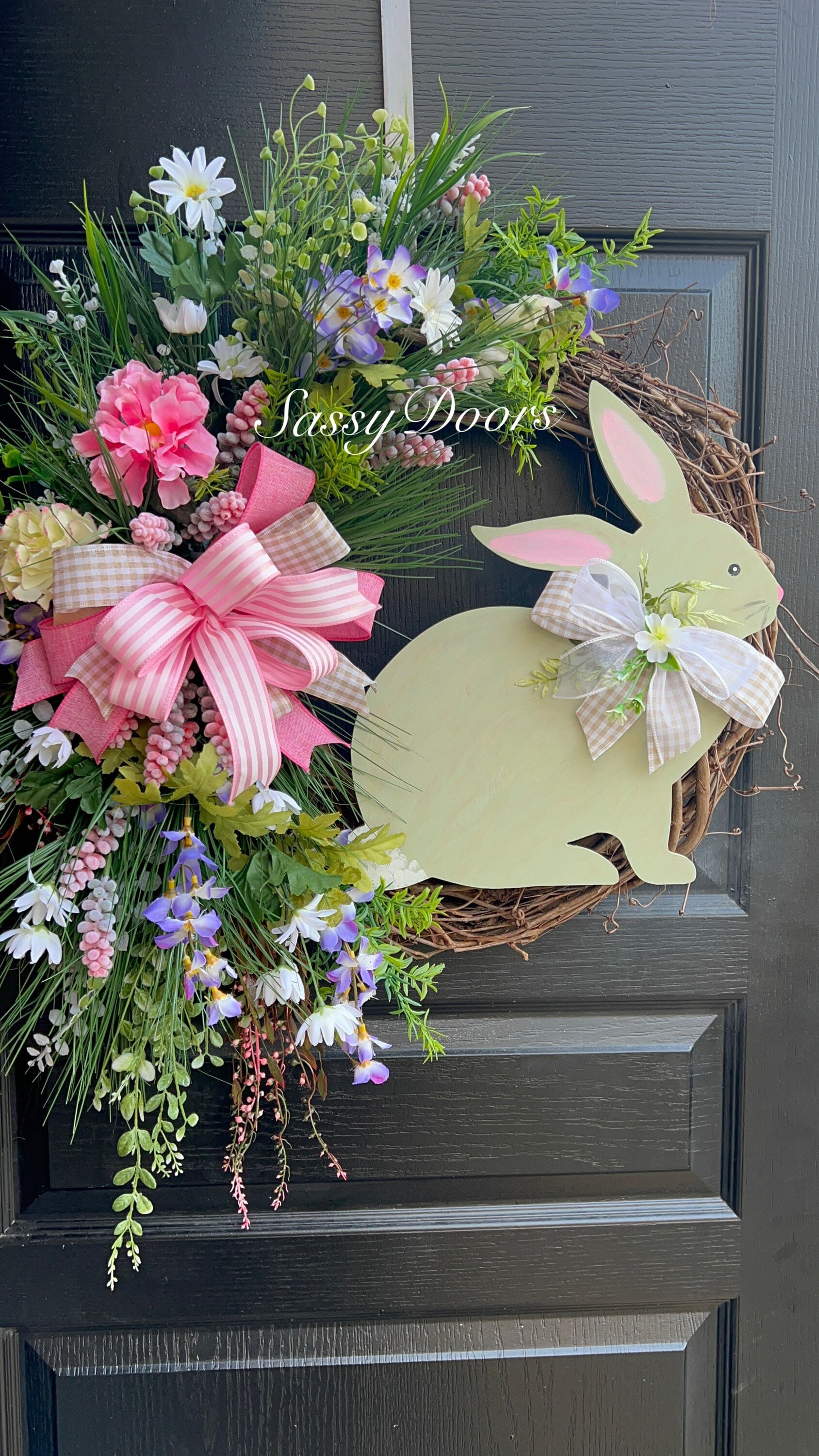 Easter Wreath,Easter Bunny,Spring Wreath, Easter Wreath With Bunny ...