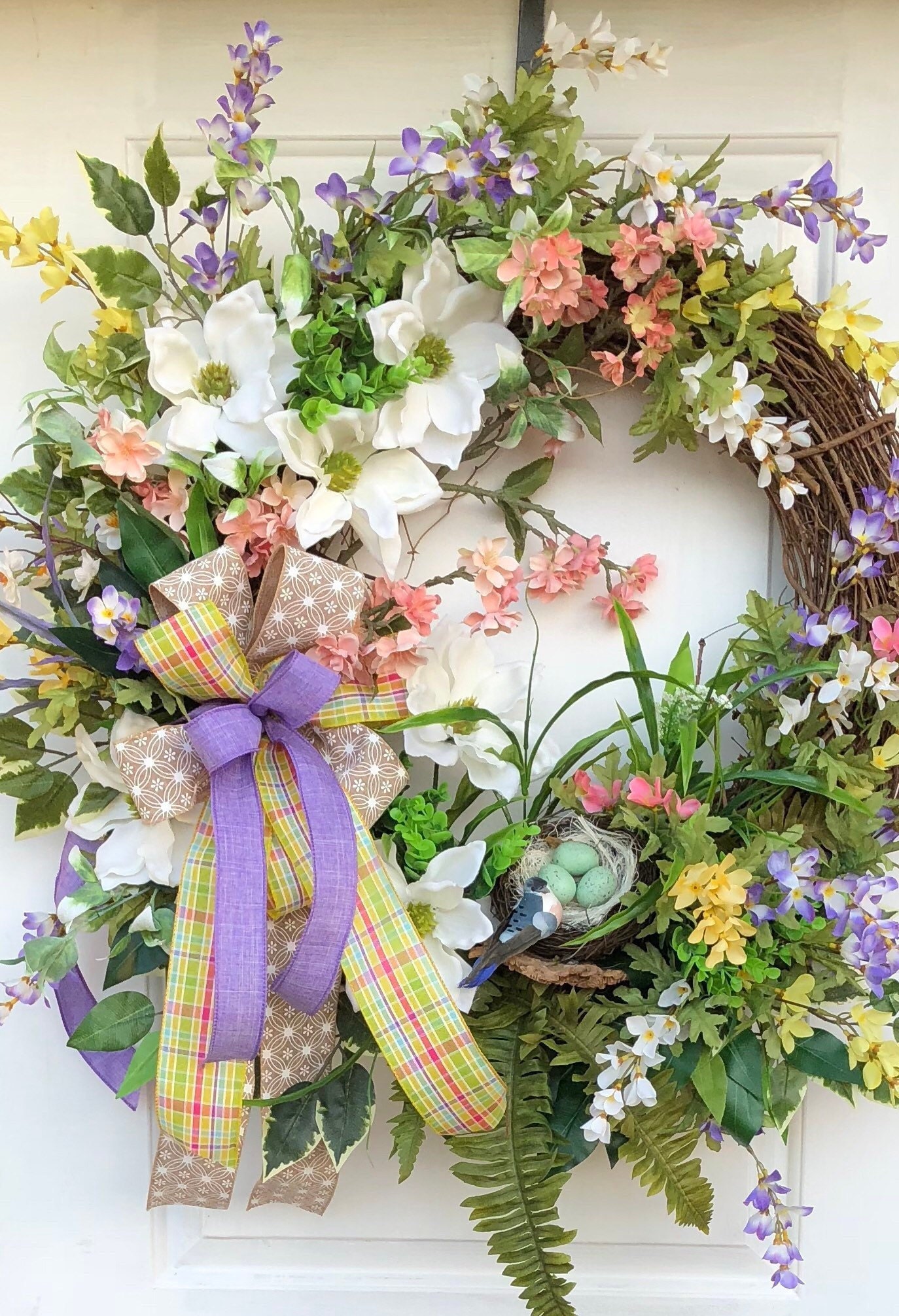 Spring Wreath, Grapevine Wreath, Magnolia Wreath, Sassy Doors Wreath ...
