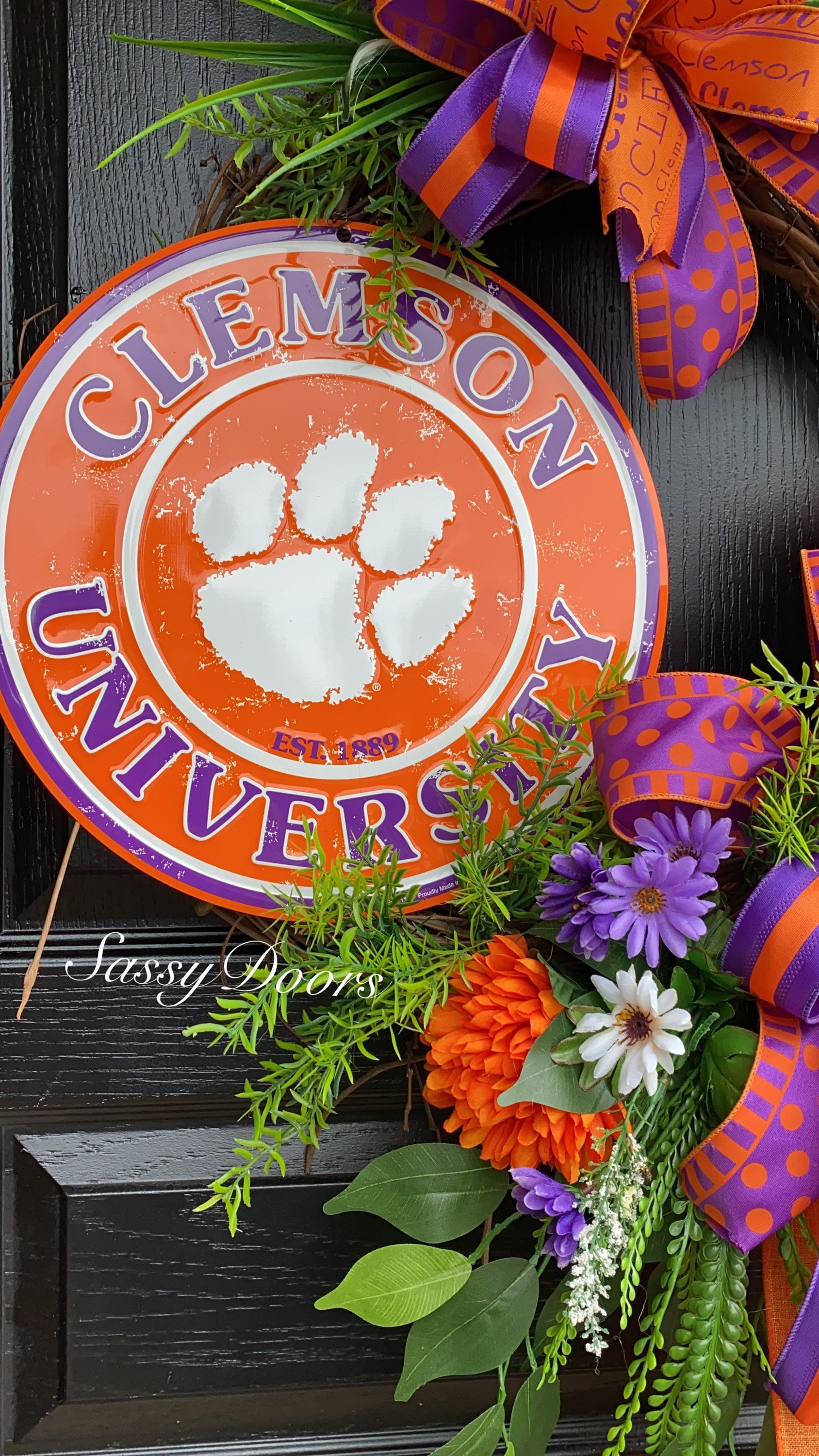 Clemson Wreath, Clemson University, Clemson Football, Football Truck ...