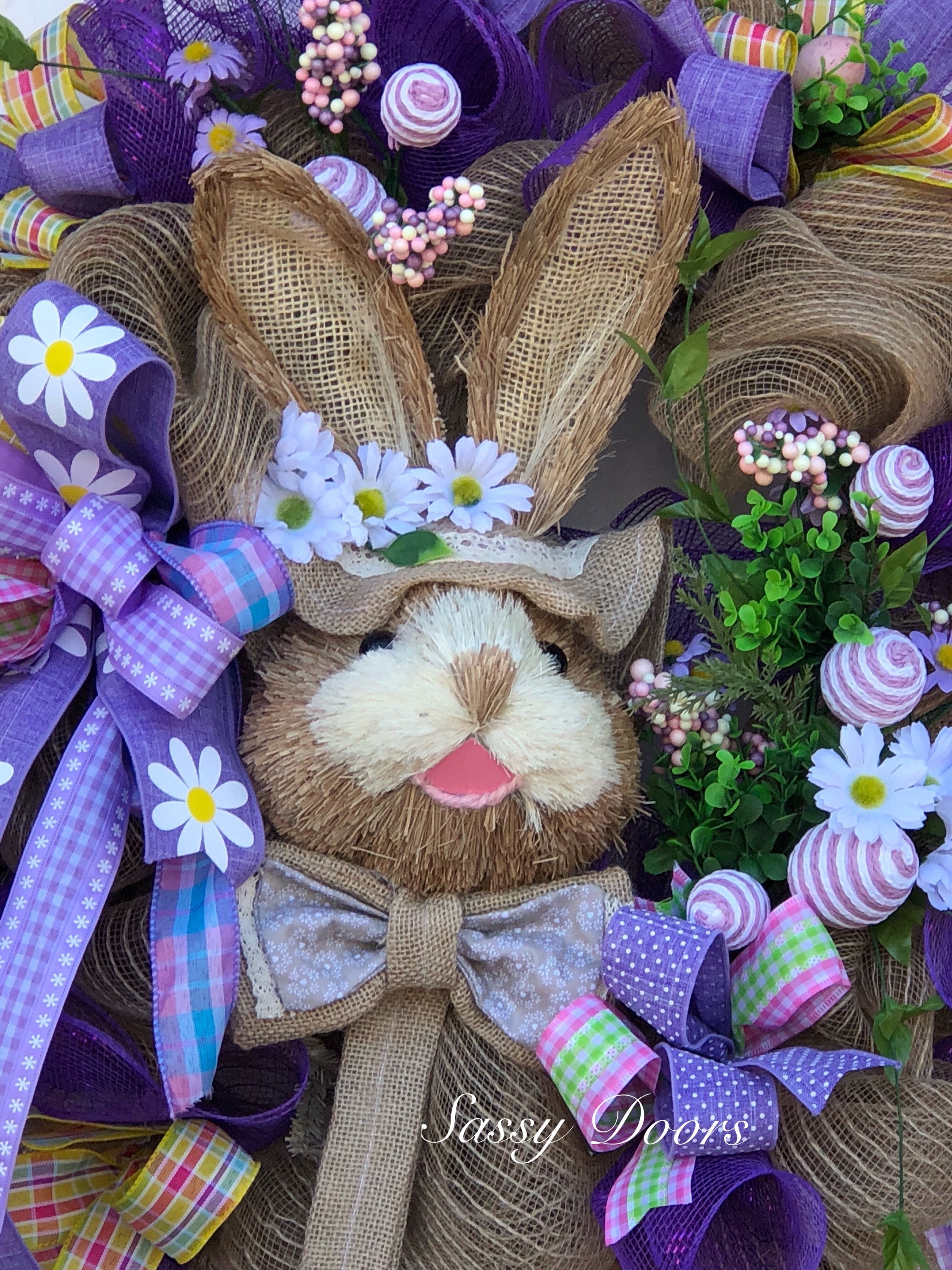 Easter Wreath, Easter Bunny Wreath, Easter Front Door Wreath, Spring ...
