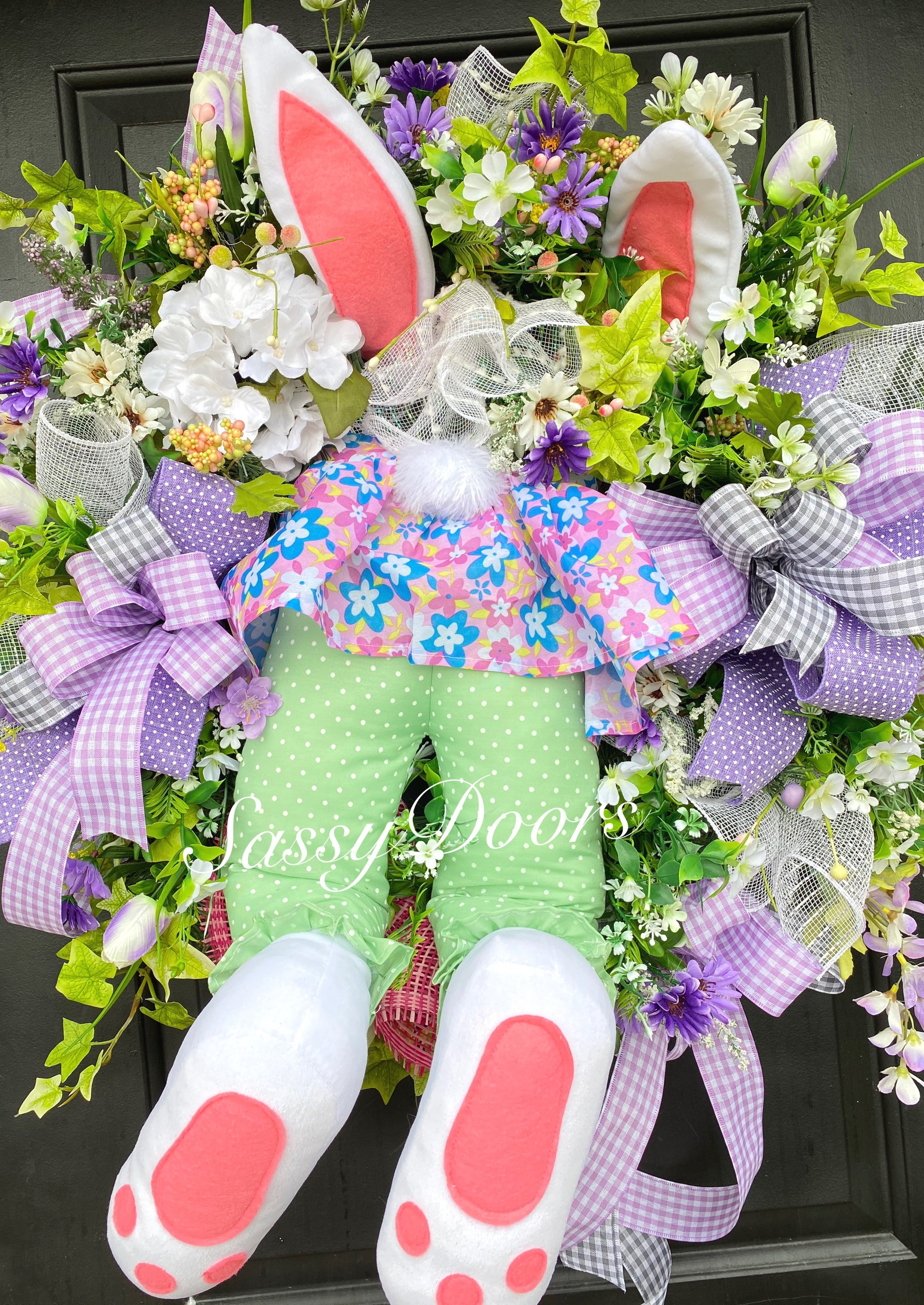 Easter Wreath Easter Bunny Wreath Easter Wreath For Front Door Sassy