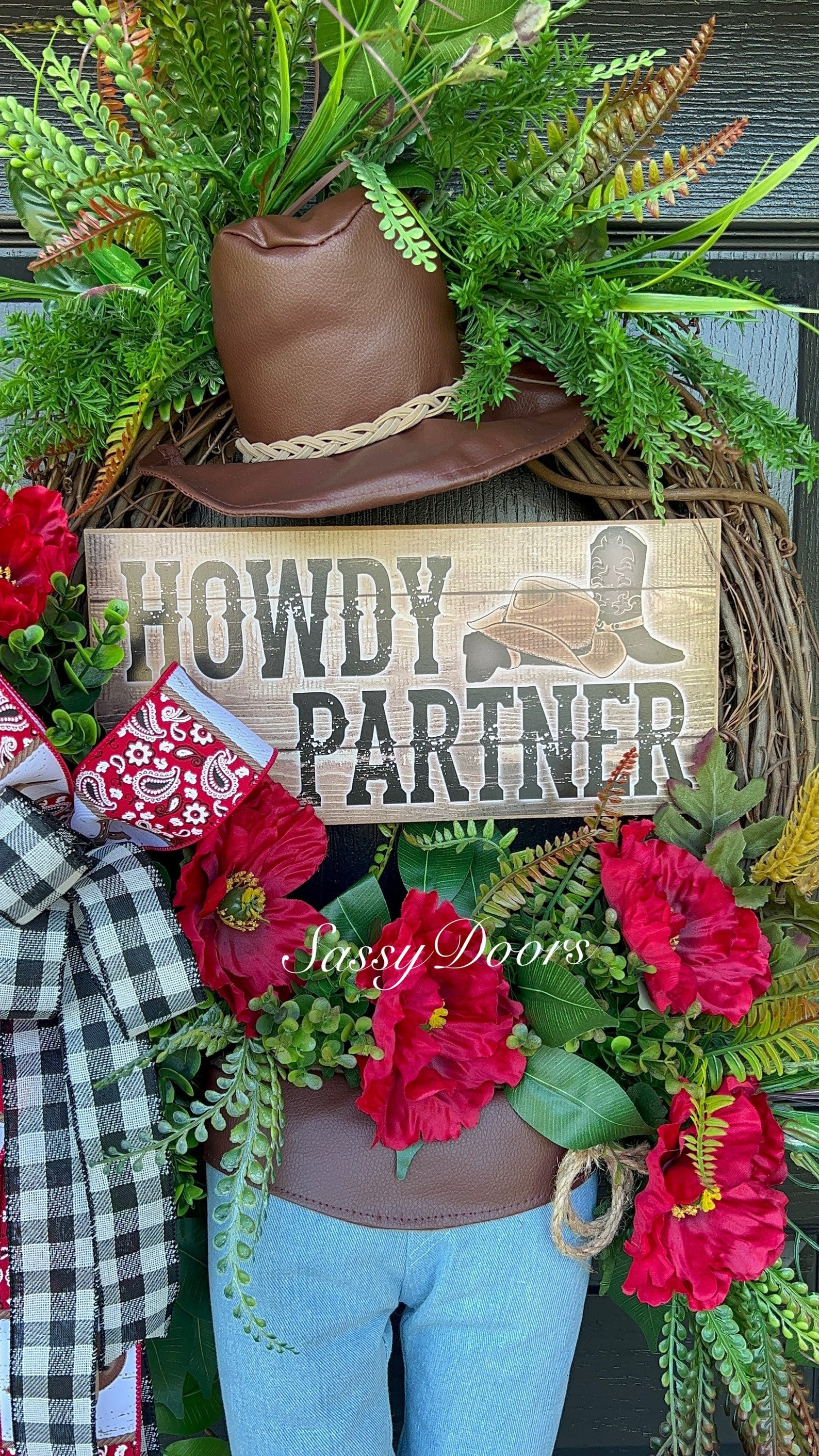 Cowboy Wreath Western Wreath Farmhouse Wreath Ranch - Etsy