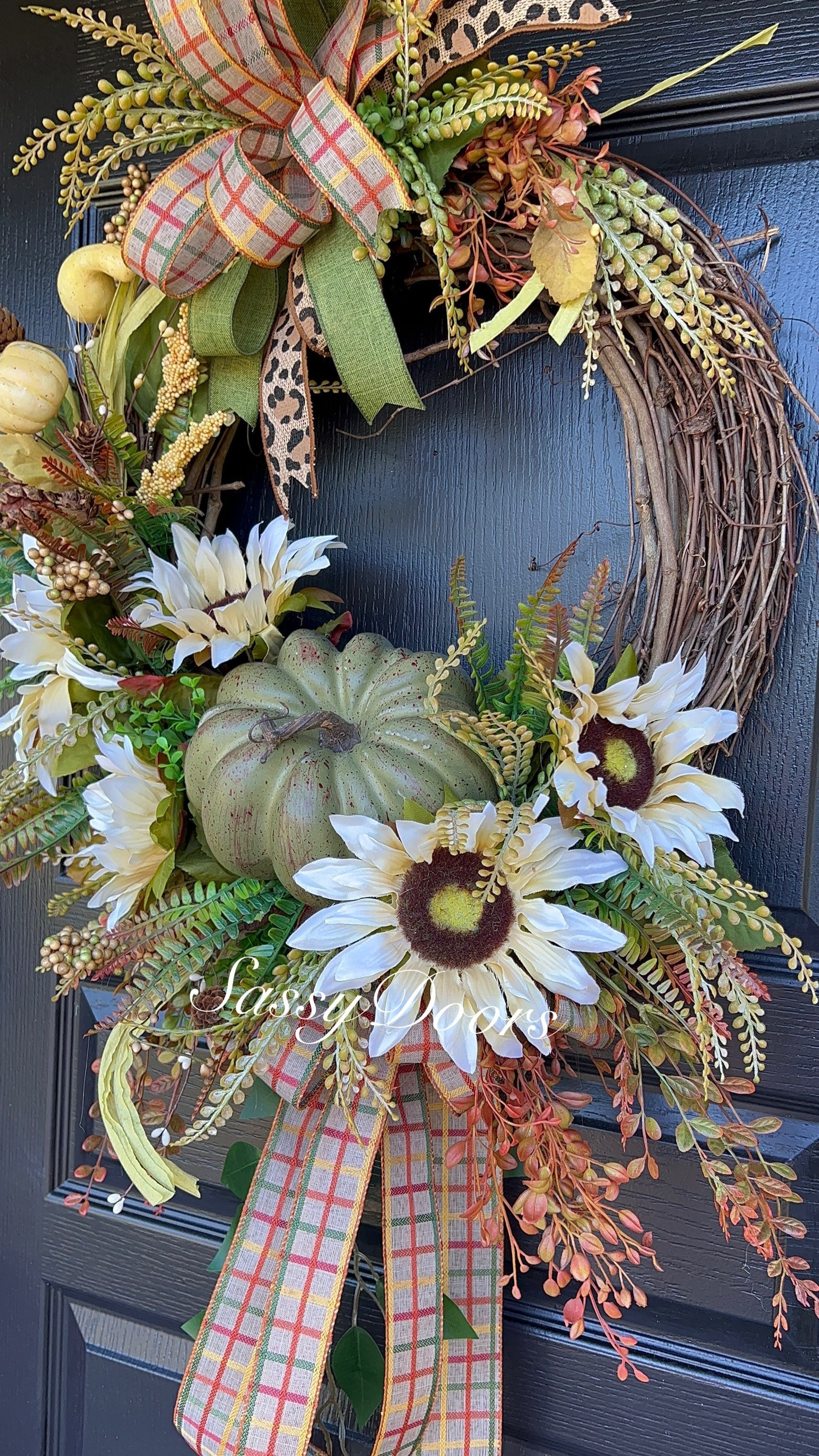 Sunflower Wreaths, Wreath With Sunflowers, Front Door Wreath, Sassy ...