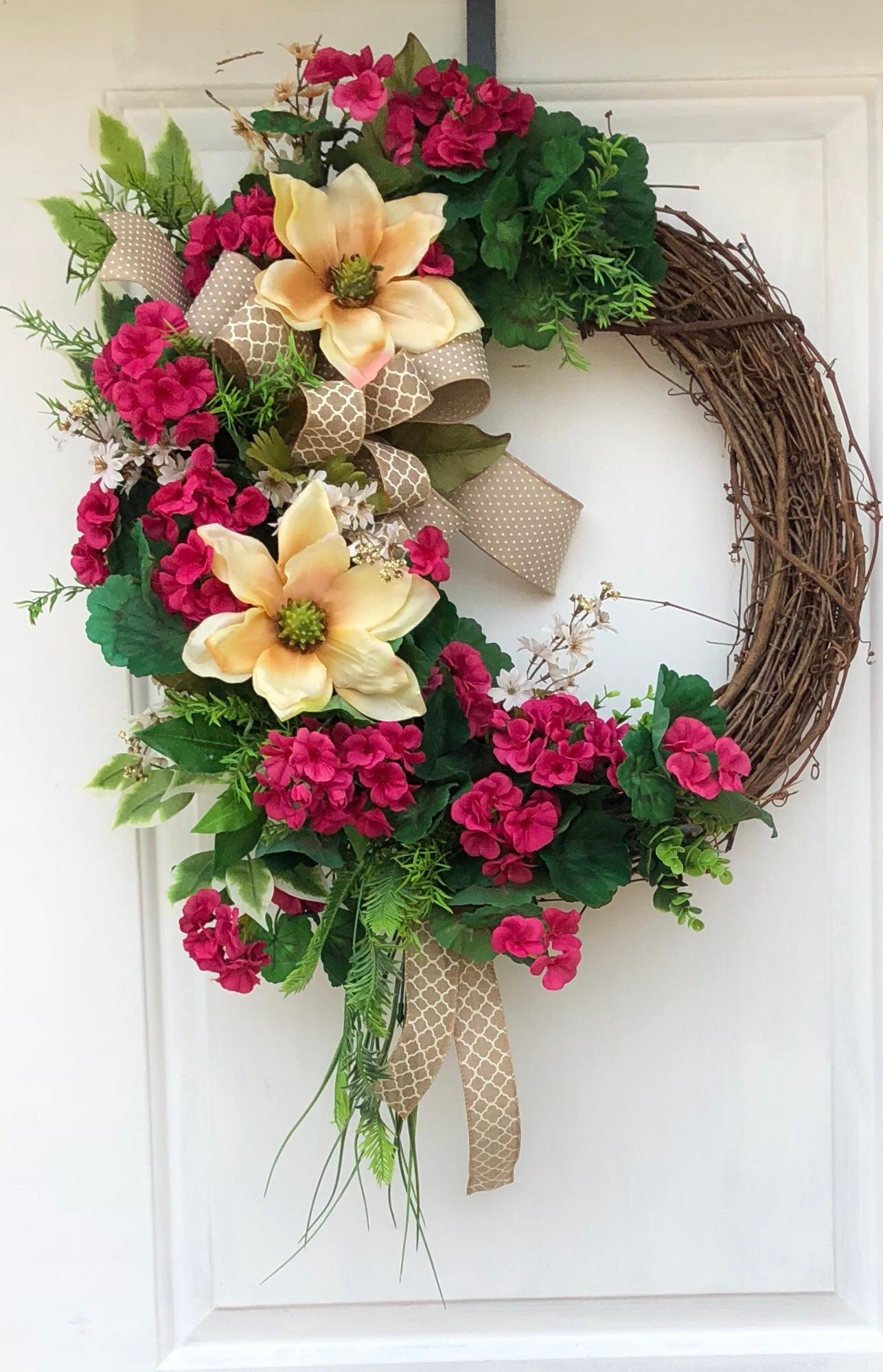 Monogram Wreath- Everyday Wreath-Grapevine Wreath-Wreath For Front Door ...