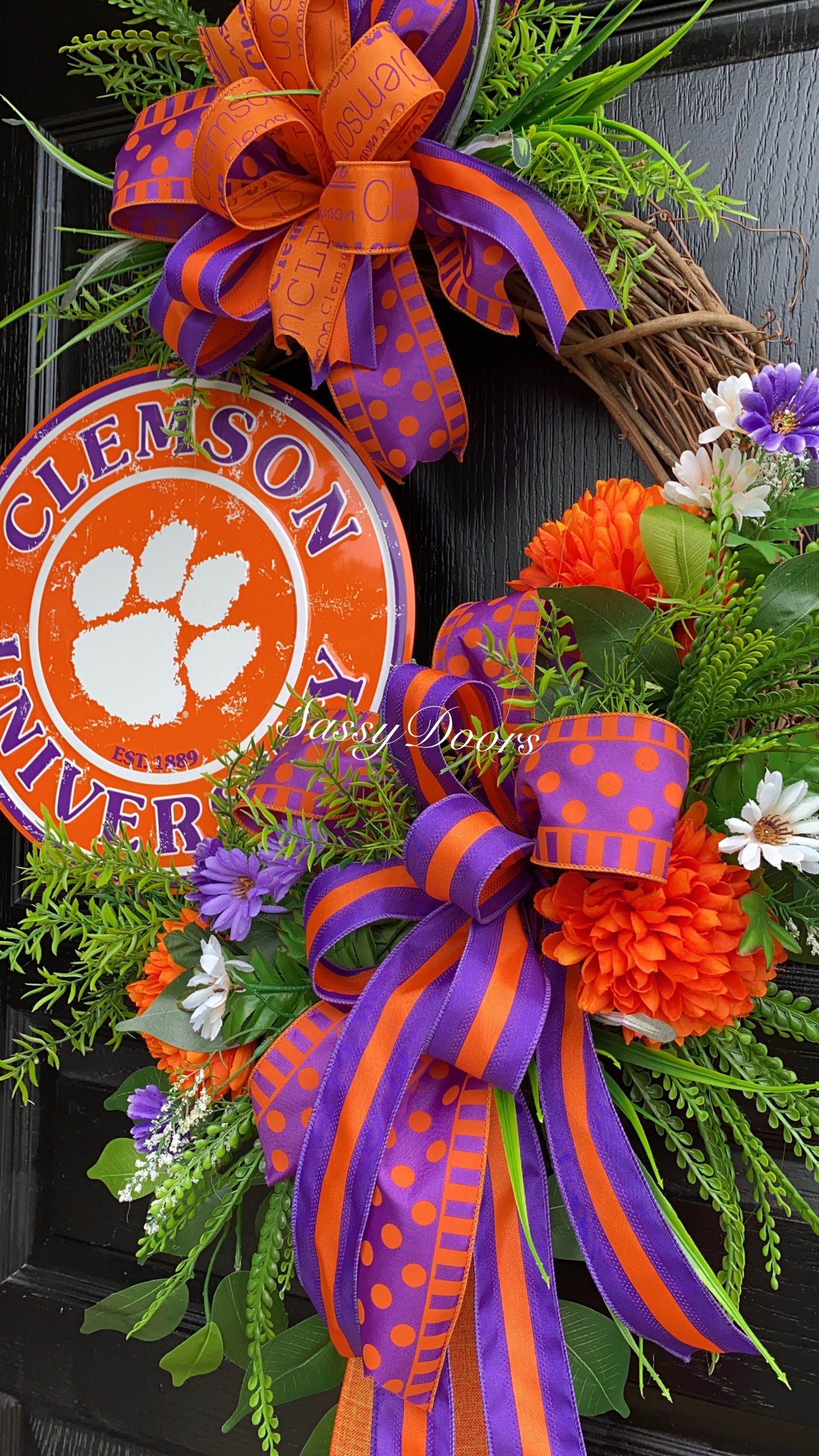 Clemson Wreath, Clemson University, Clemson Football, Football Truck ...
