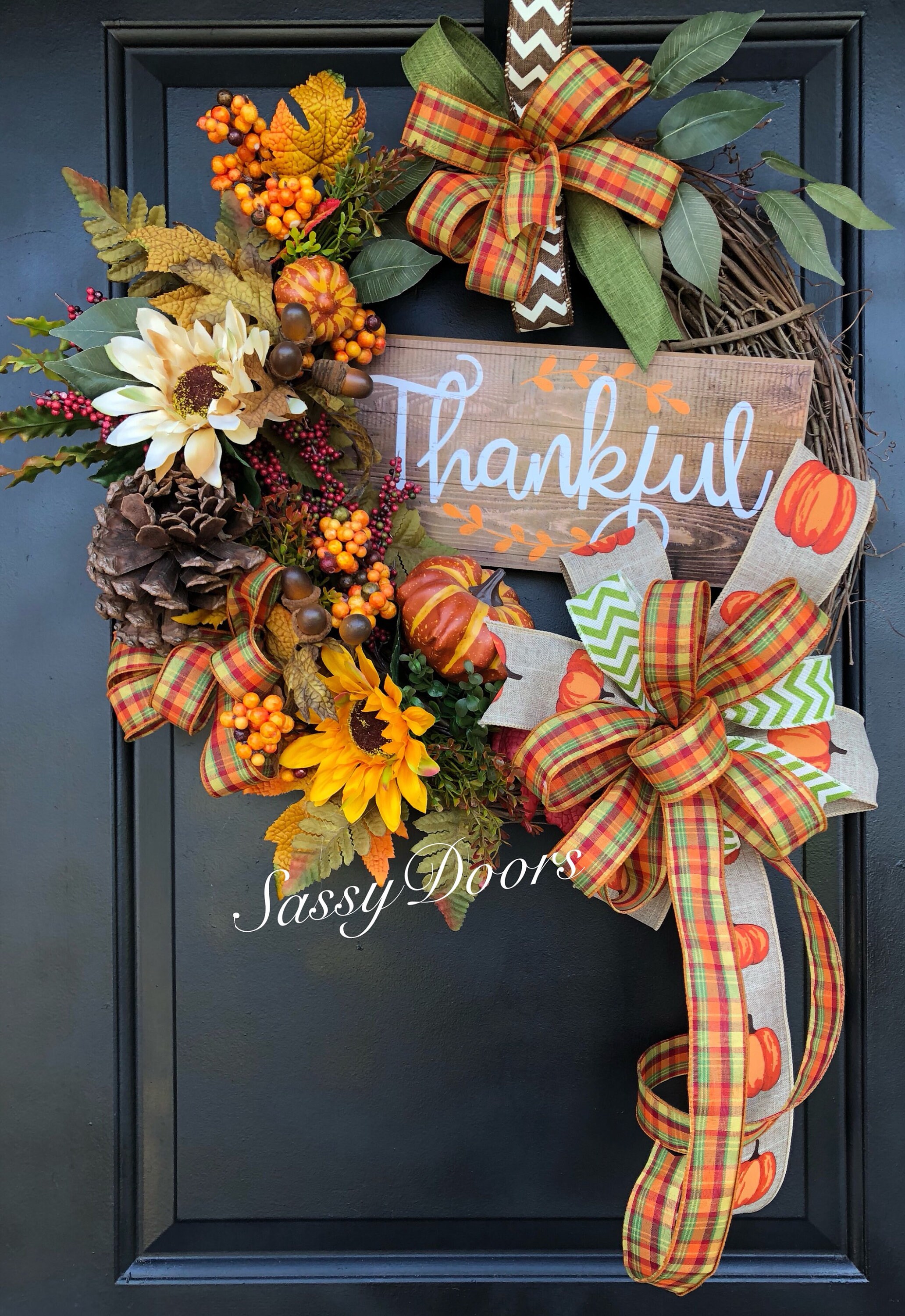 Fall Wreath- Fall Front Door Wreath- Sunflower Wreath- Grapevine Wreath ... Fall Wreath- Fall Front Door Wreath- Sunflower Wreath- Grapevine Wreath ...