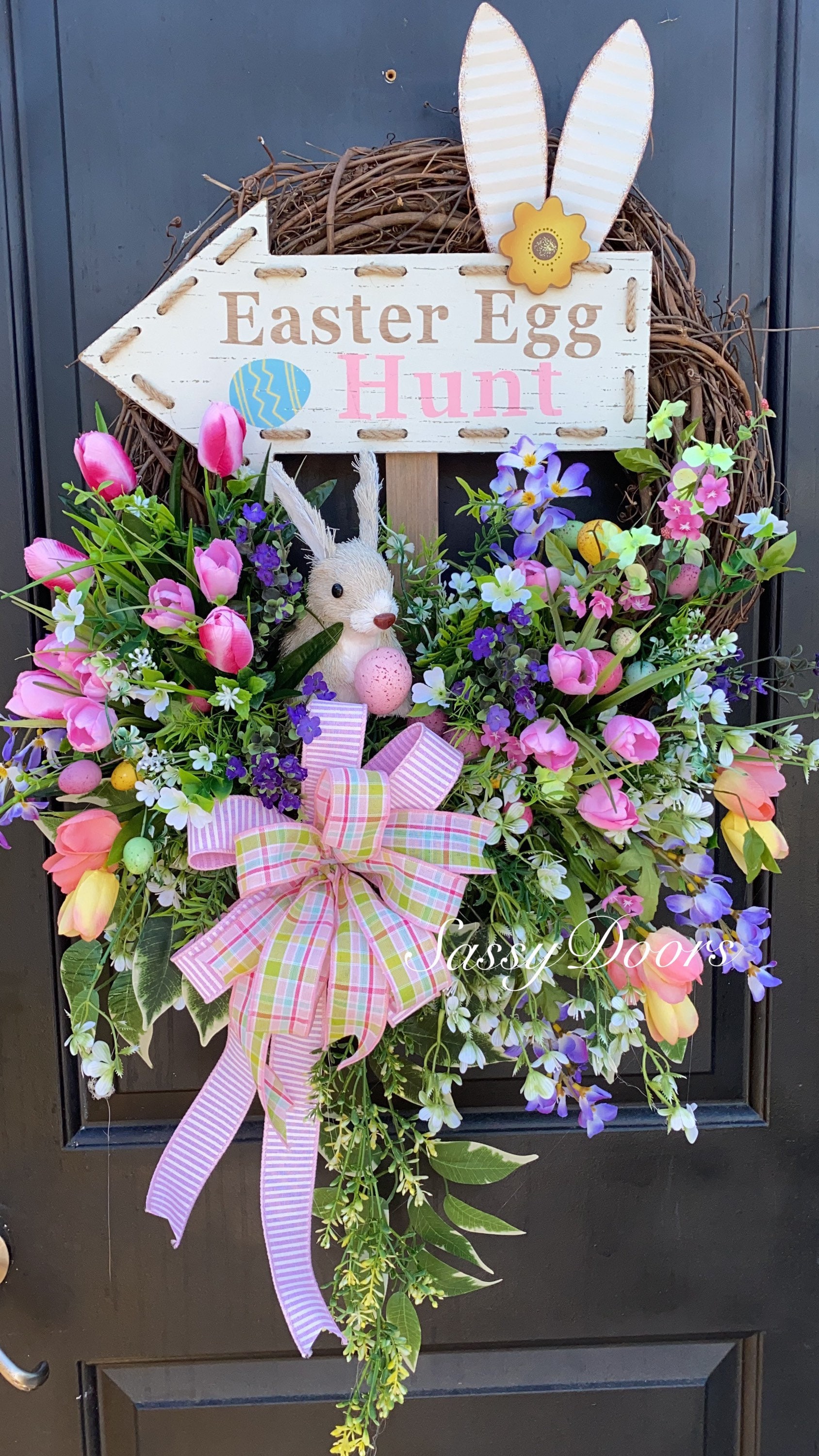 Easter Wreath Easter Bunny Spring Wreath Easter Wreath With Bunny