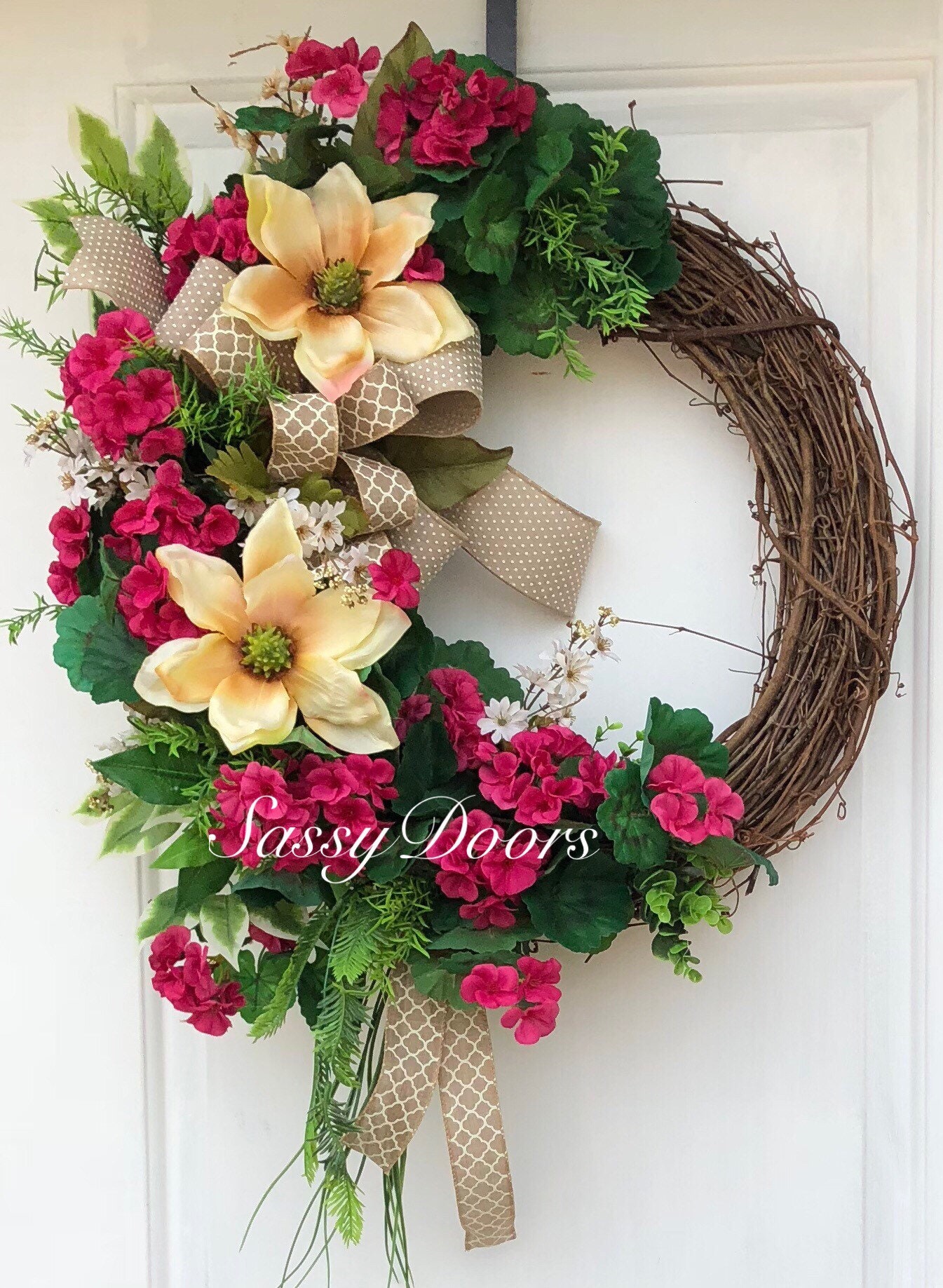 Monogram Wreath- Everyday Wreath-Grapevine Wreath-Wreath For Front Door ...