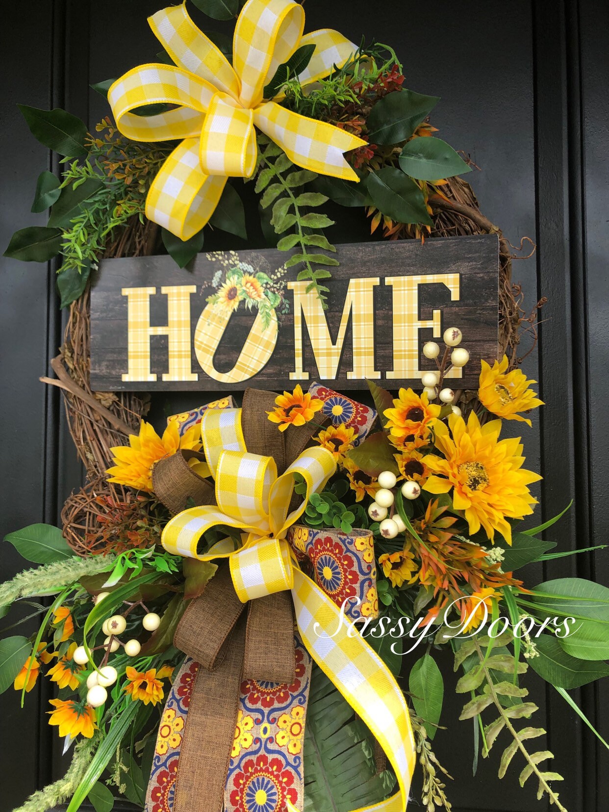 Sunflower Wreaths, Welcome Wreath, Wreath With Sunflowers, Sunflower ...