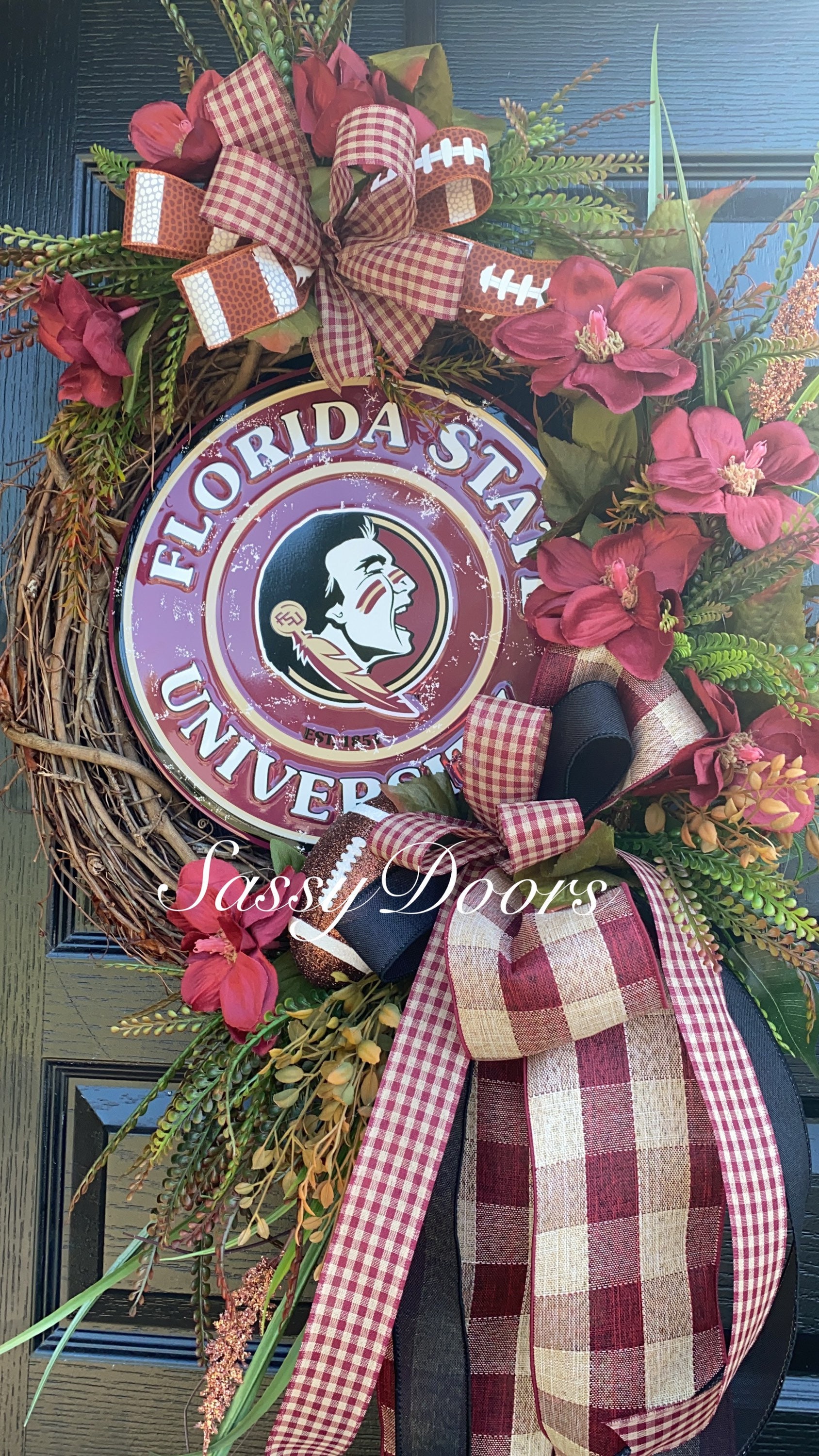 Florida State Door Wreath, Florida State University, Seminoles Wreath ...