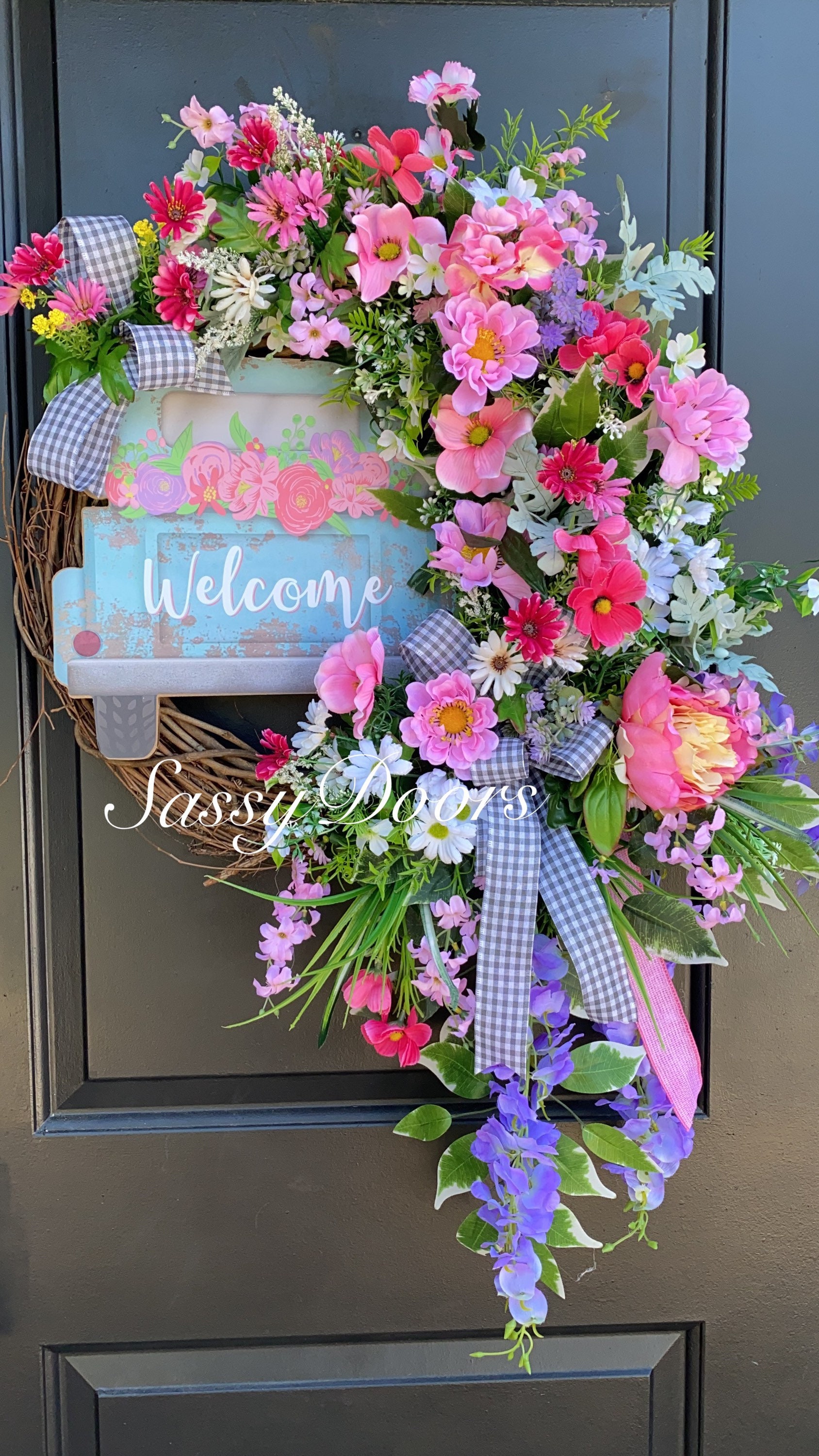 Spring And Summer Door Wreath, Daisy Wreath, Mother’s Day Wreath, Sassy ...