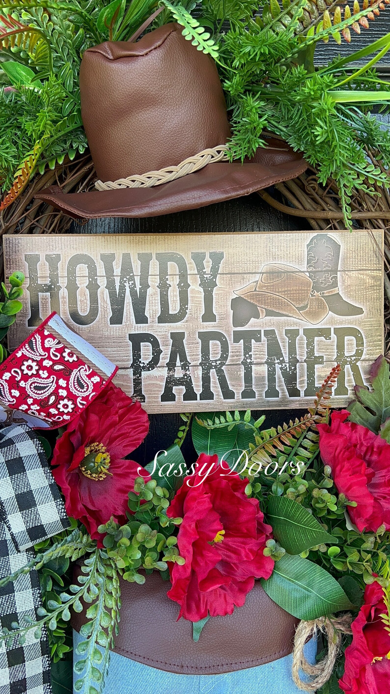 Cowboy Wreath Western Wreath Farmhouse Wreath Ranch - Etsy