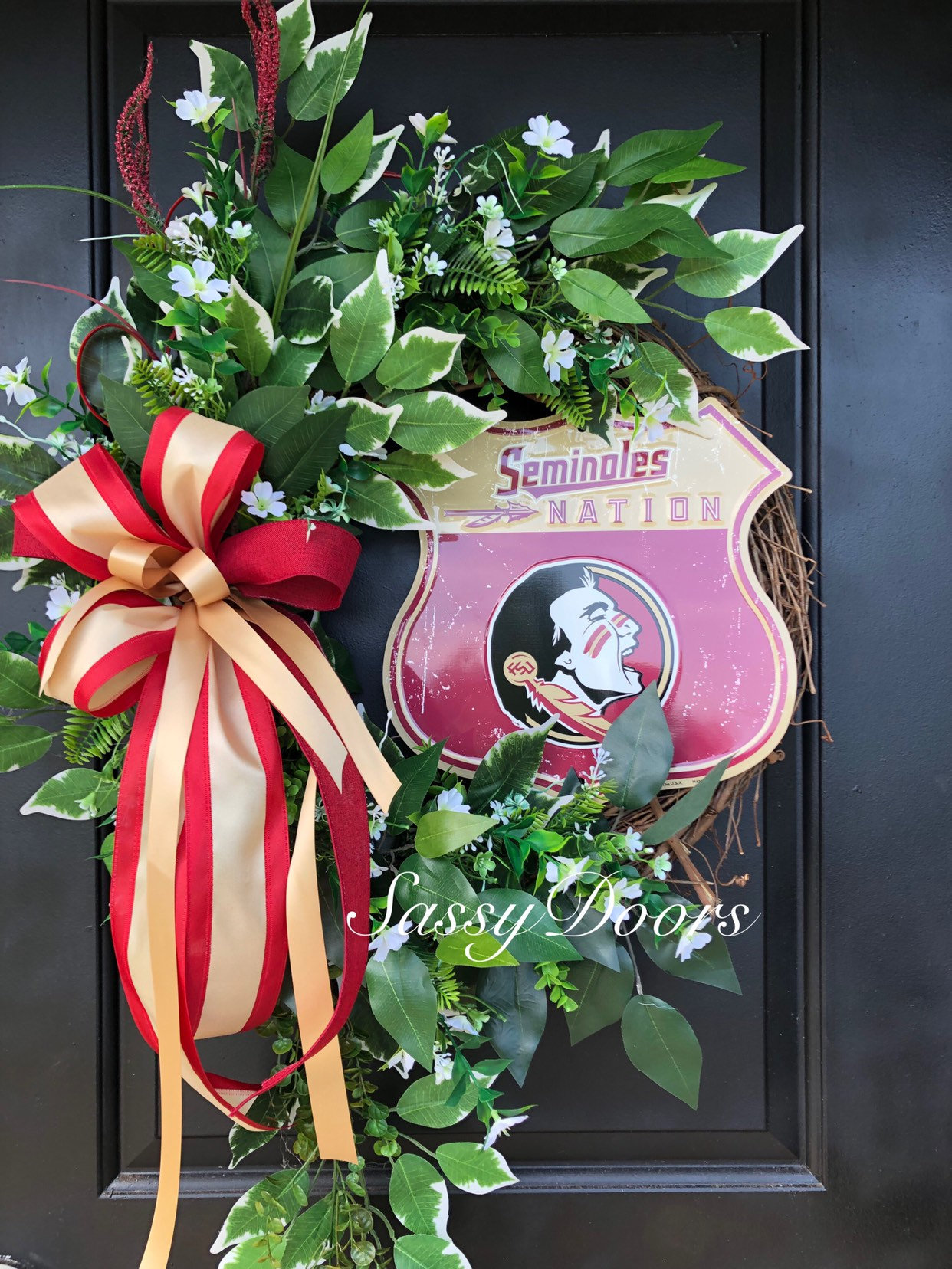 Florida State Door Wreath, Florida State University, Seminoles Wreath ...
