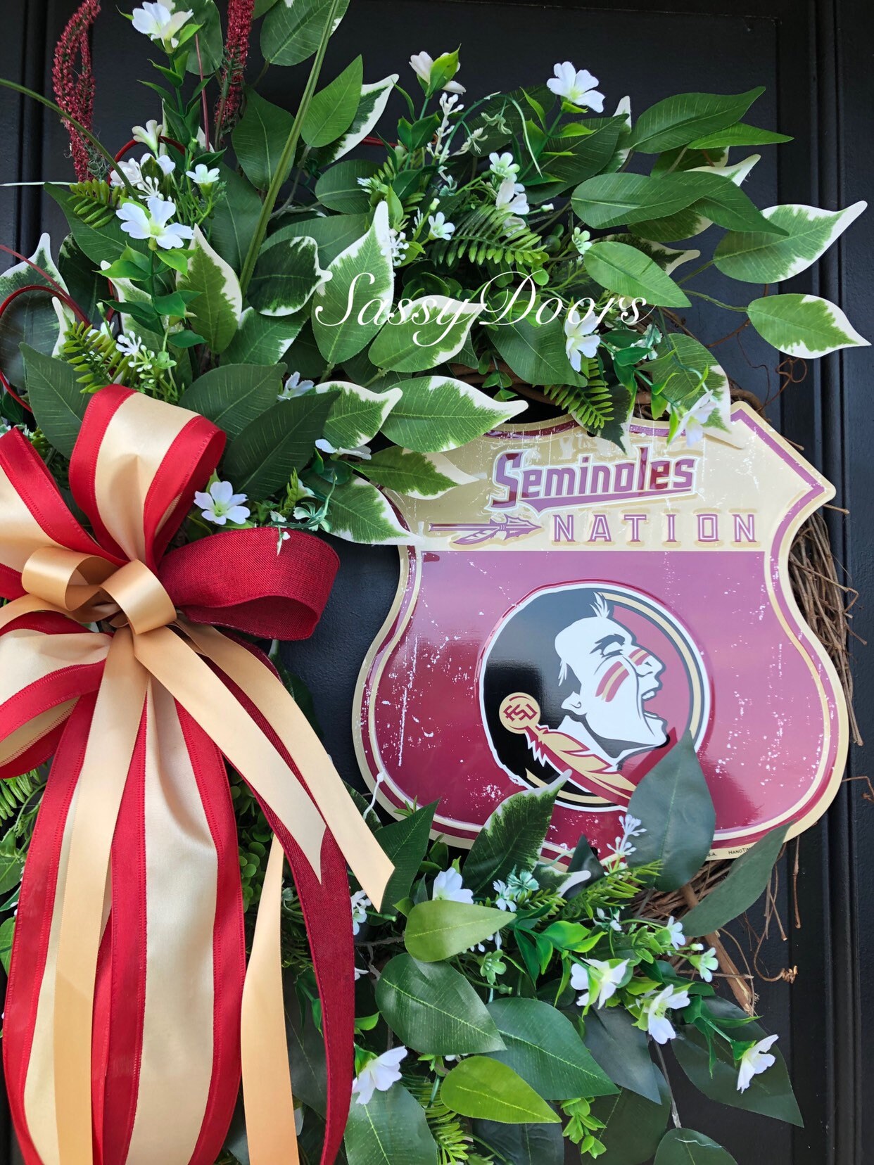 Florida State Door Wreath, Florida State University, Seminoles Wreath ...