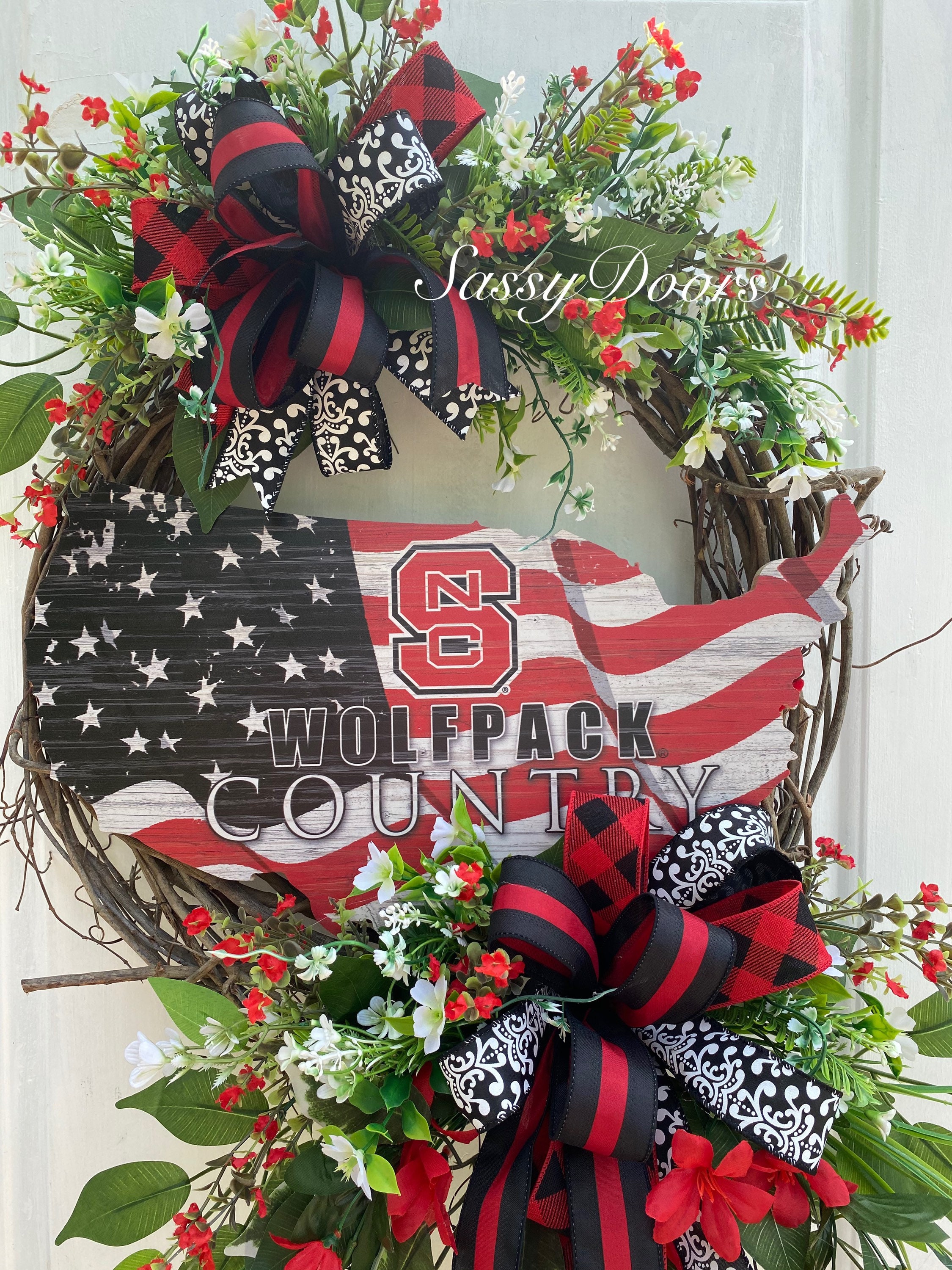 NC State Sports Wreath- Wolfpack College Wreath- NC State -College ...