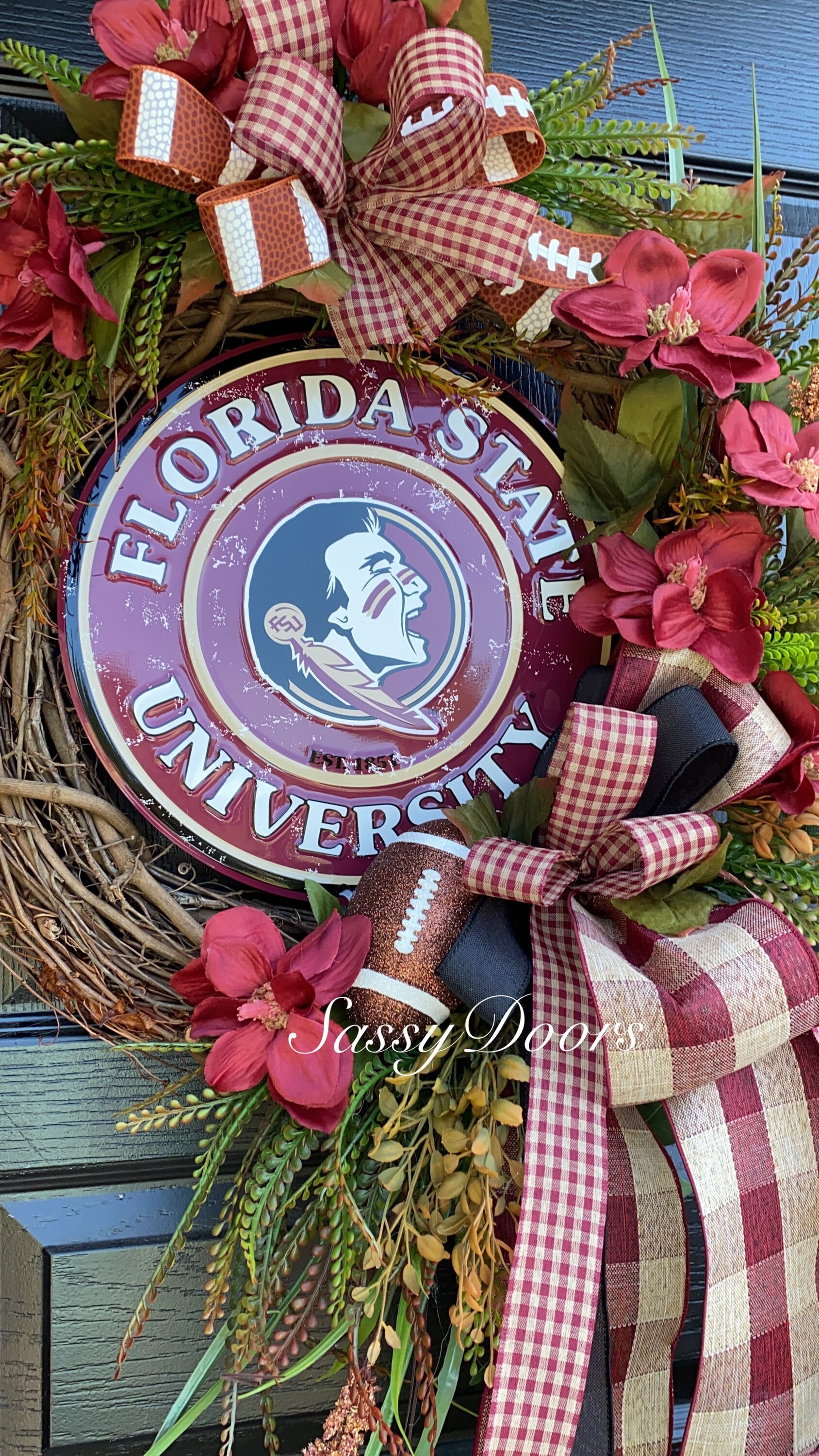 Florida State Door Wreath, Florida State University, Seminoles Wreath ...